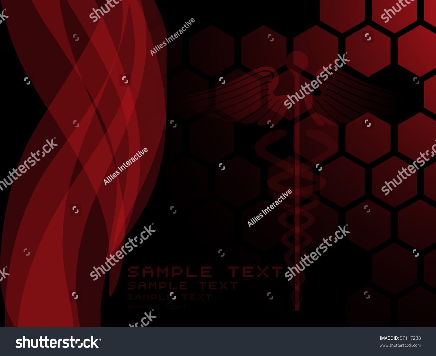 Caduceus Sign Abstract Pattern Wave Illustration Stock Vector (Royalty ...