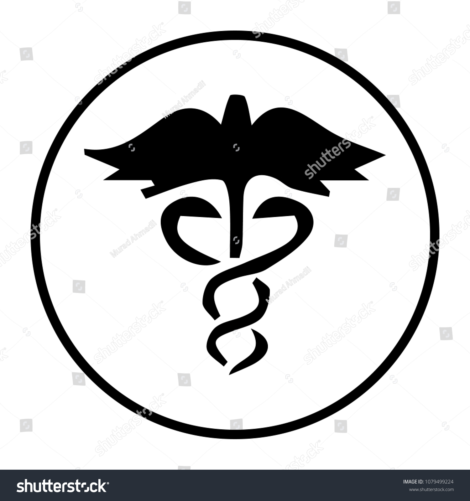 Caduceus Symbol Icon Stock Vector (Royalty Free) 1079499224 | Shutterstock