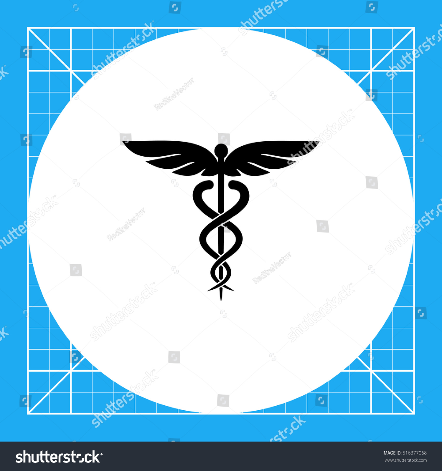 Caduceus Symbol Icon Stock Vector (Royalty Free) 516377068