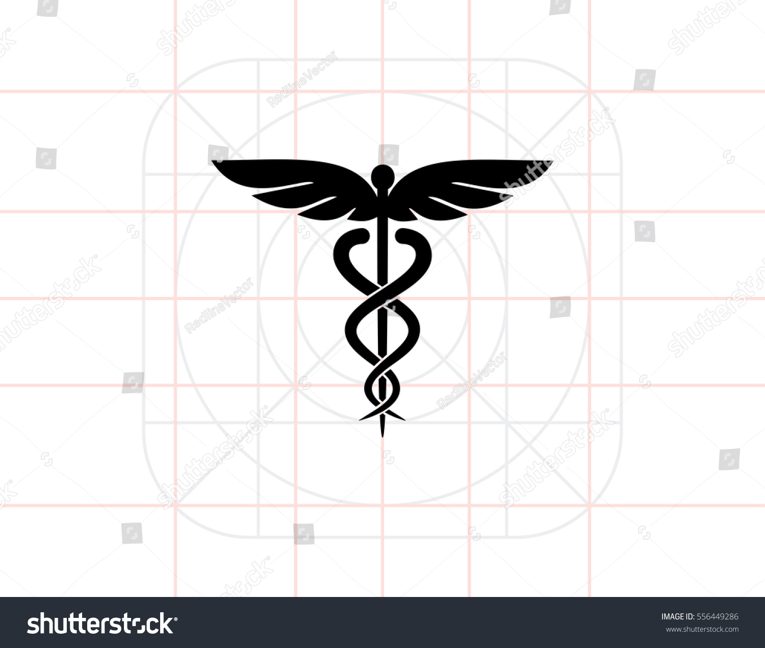 Caduceus Symbol Icon Stock Vector (Royalty Free) 556449286