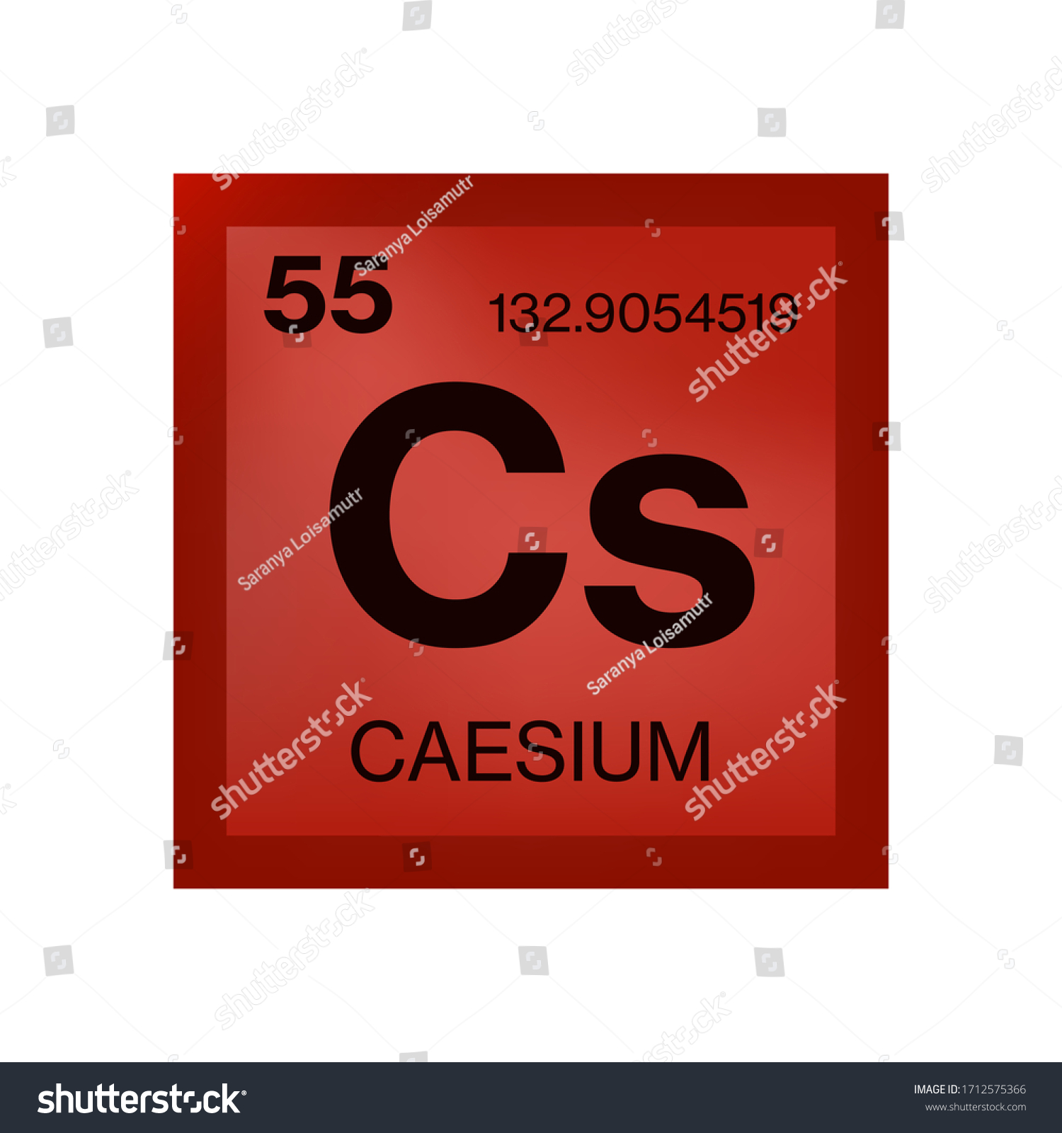 Caesium Element Periodic Table Stock Vector (Royalty Free) 1712575366 ...