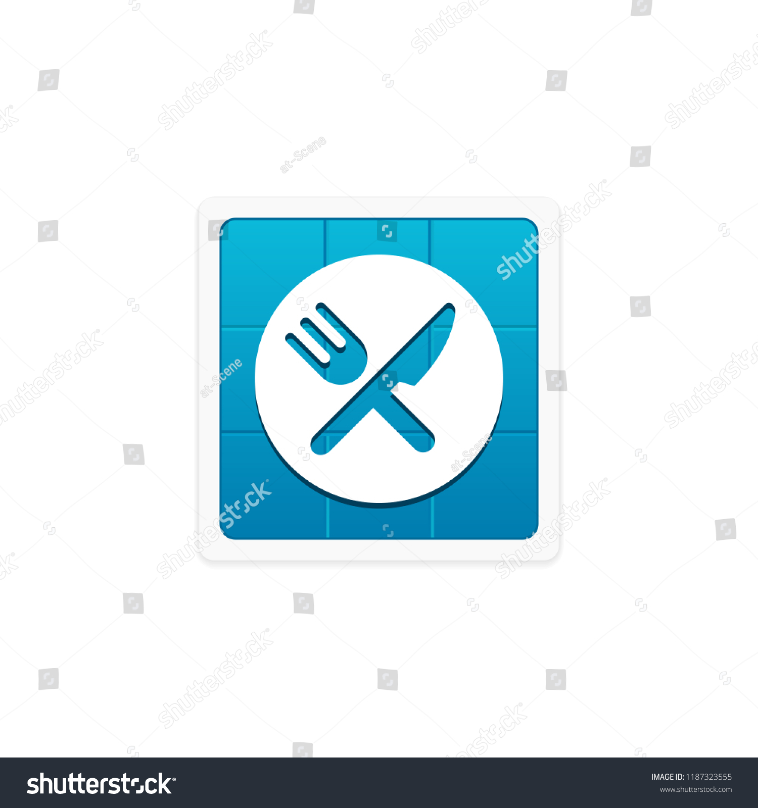 Cafe App Icon Stock Vector (Royalty Free) 1187323555
