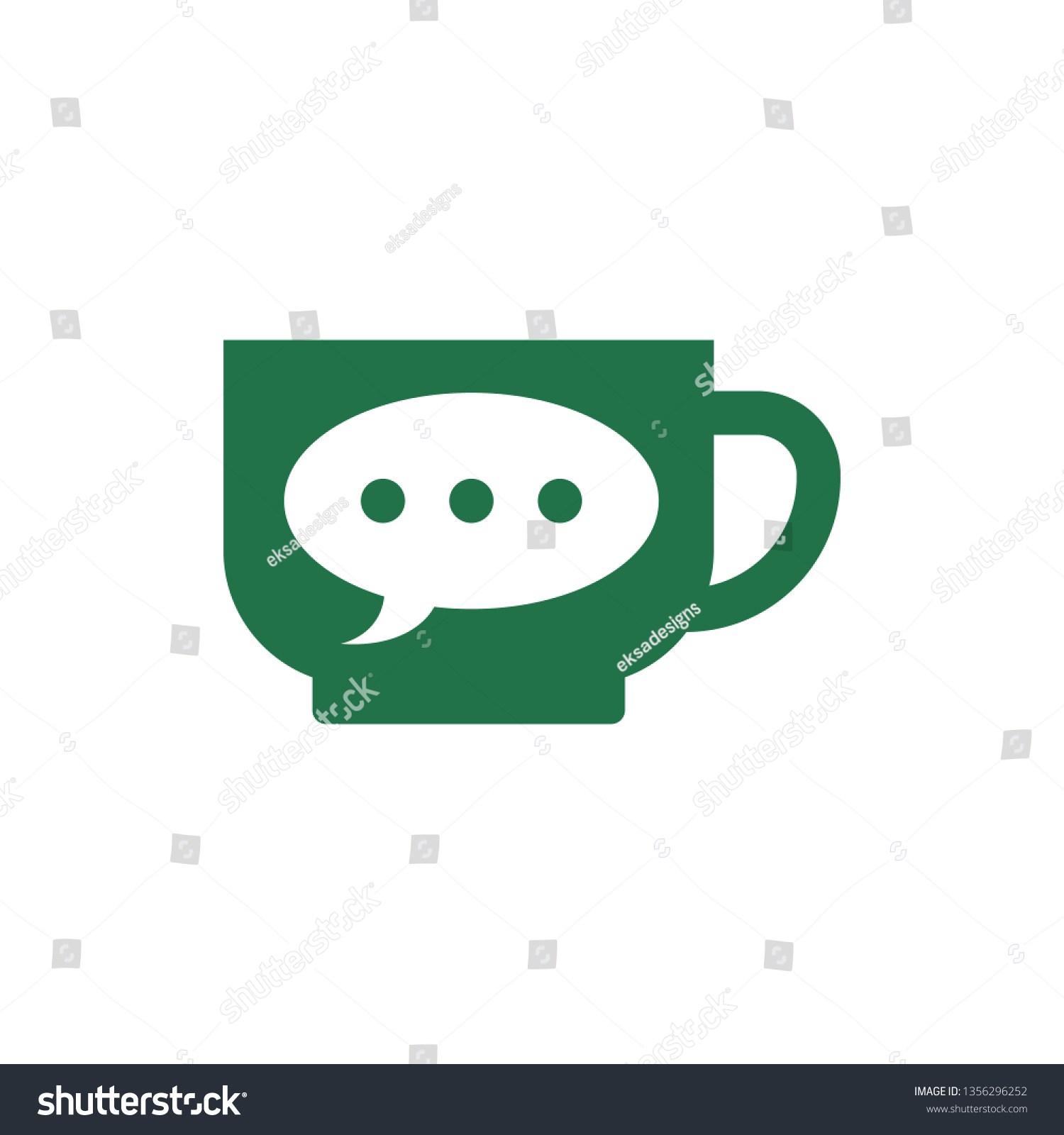 Cafe Bubble Chat Message Coffee Shop Stock Vector (Royalty Free ...