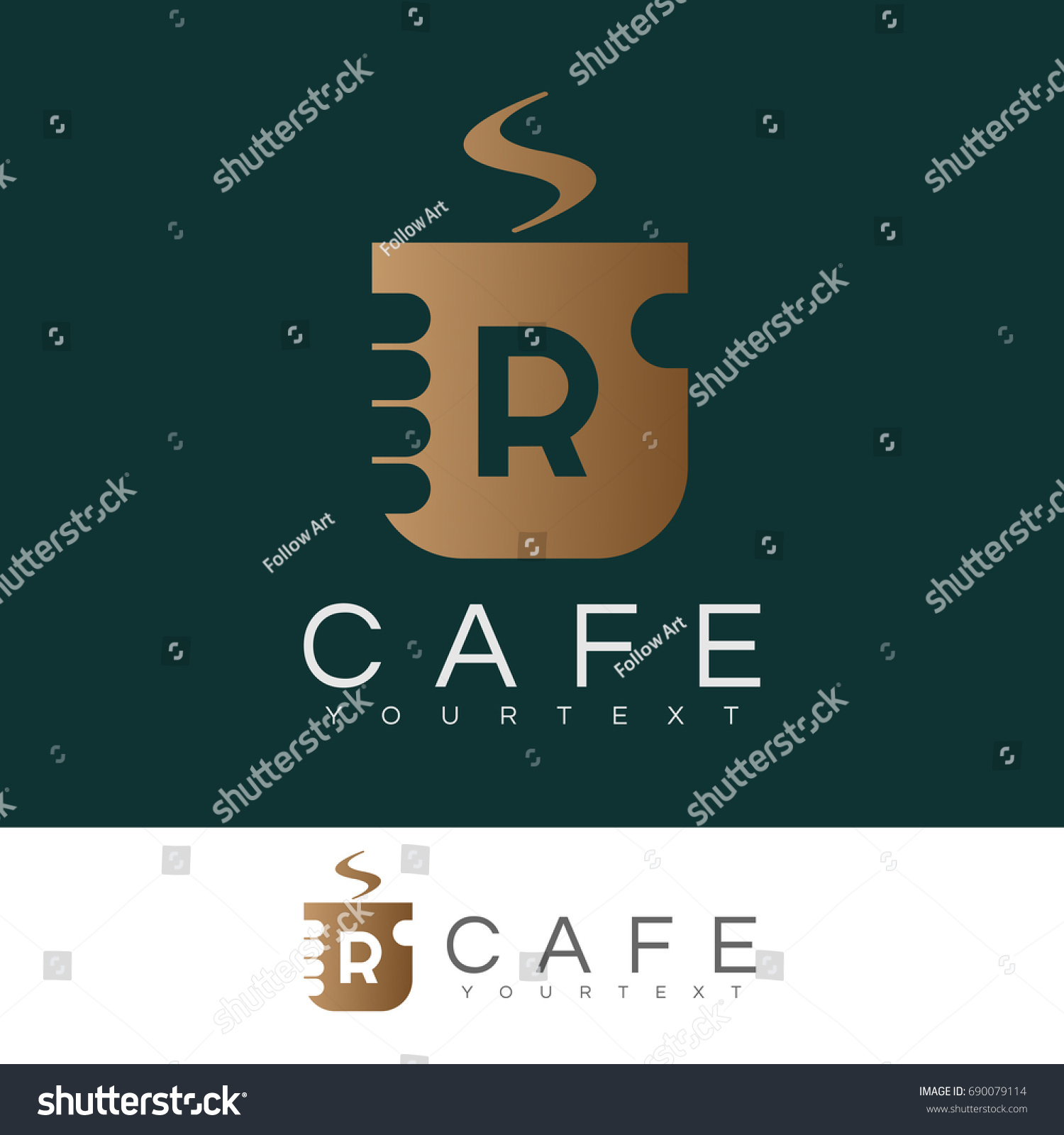 Cafe Initial Letter R Logo Design : image vectorielle de stock (libre ...