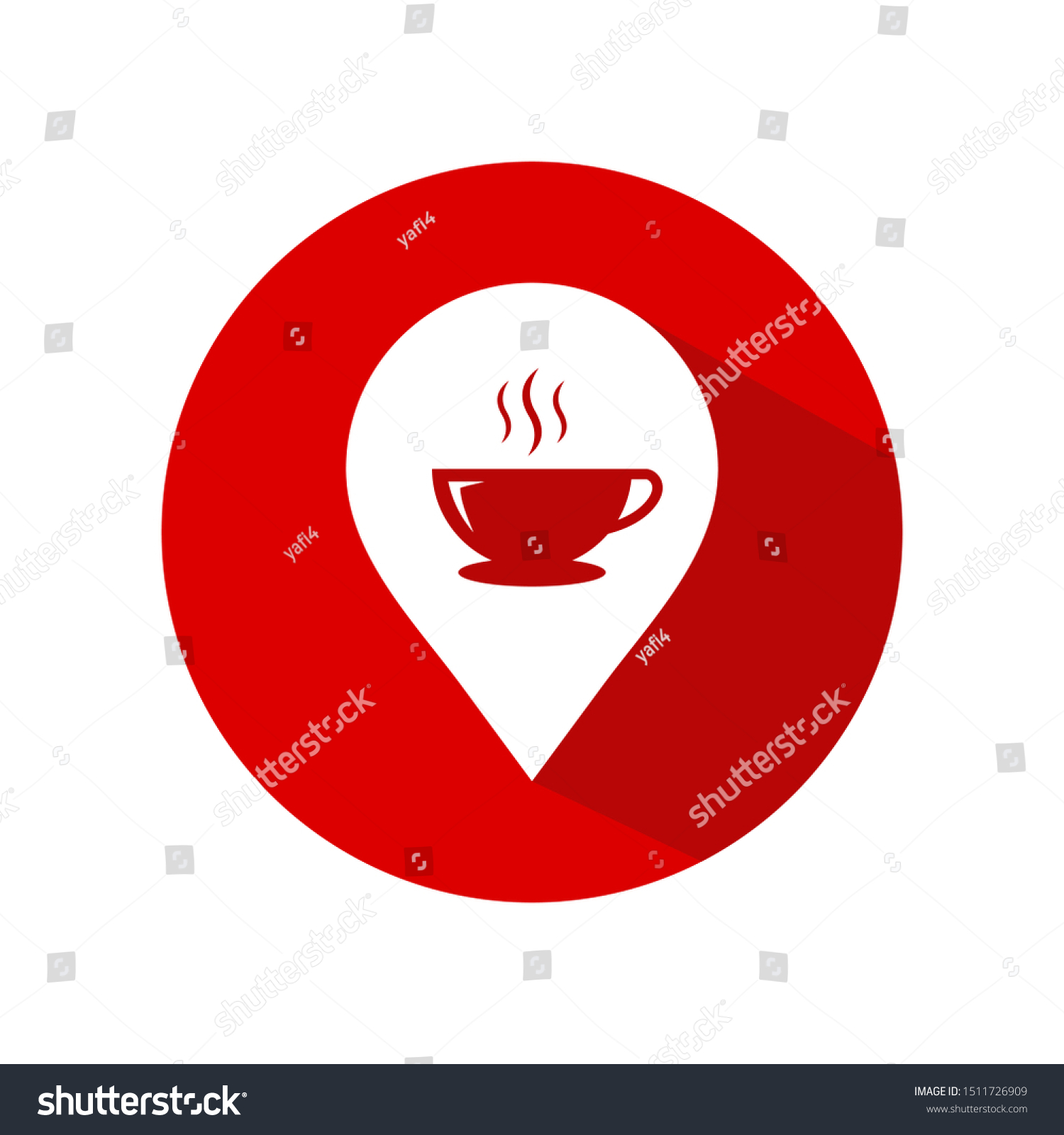 Cafe Location Icon Vector Isolated On: vector de stock (libre de ...