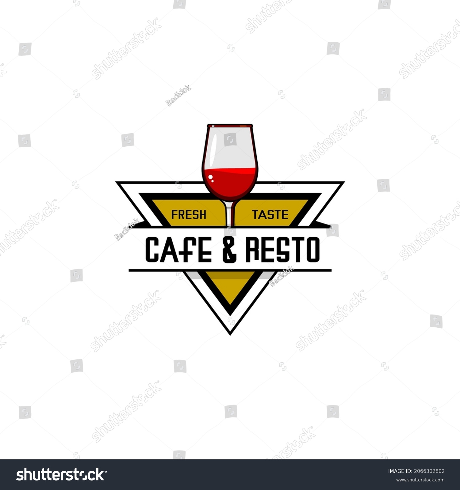Cafe Logo Illustration Vector Simple Logo Stock Vector (Royalty Free ...