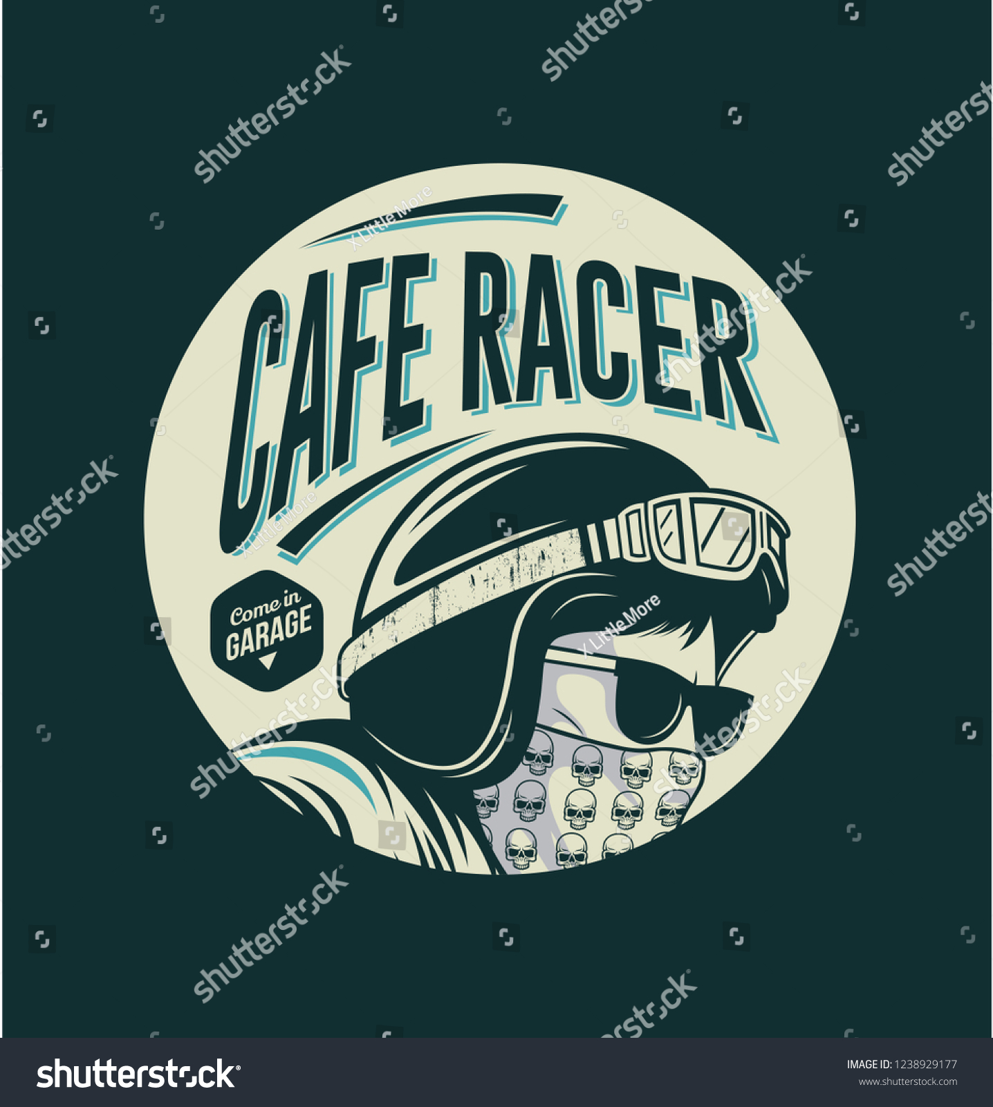 Cafe Racer Logo Stock Vector (Royalty Free) 1238929177
