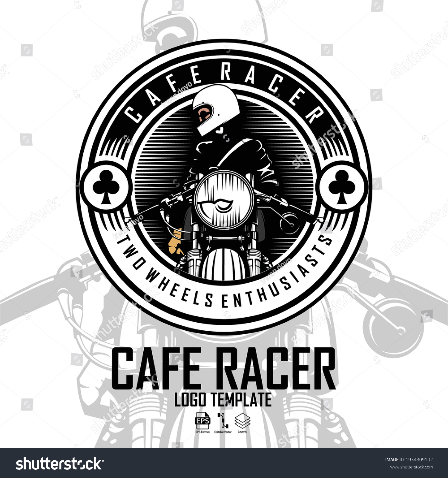Cafe Racer Logo Template Ready Format Stock Vector (Royalty Free ...