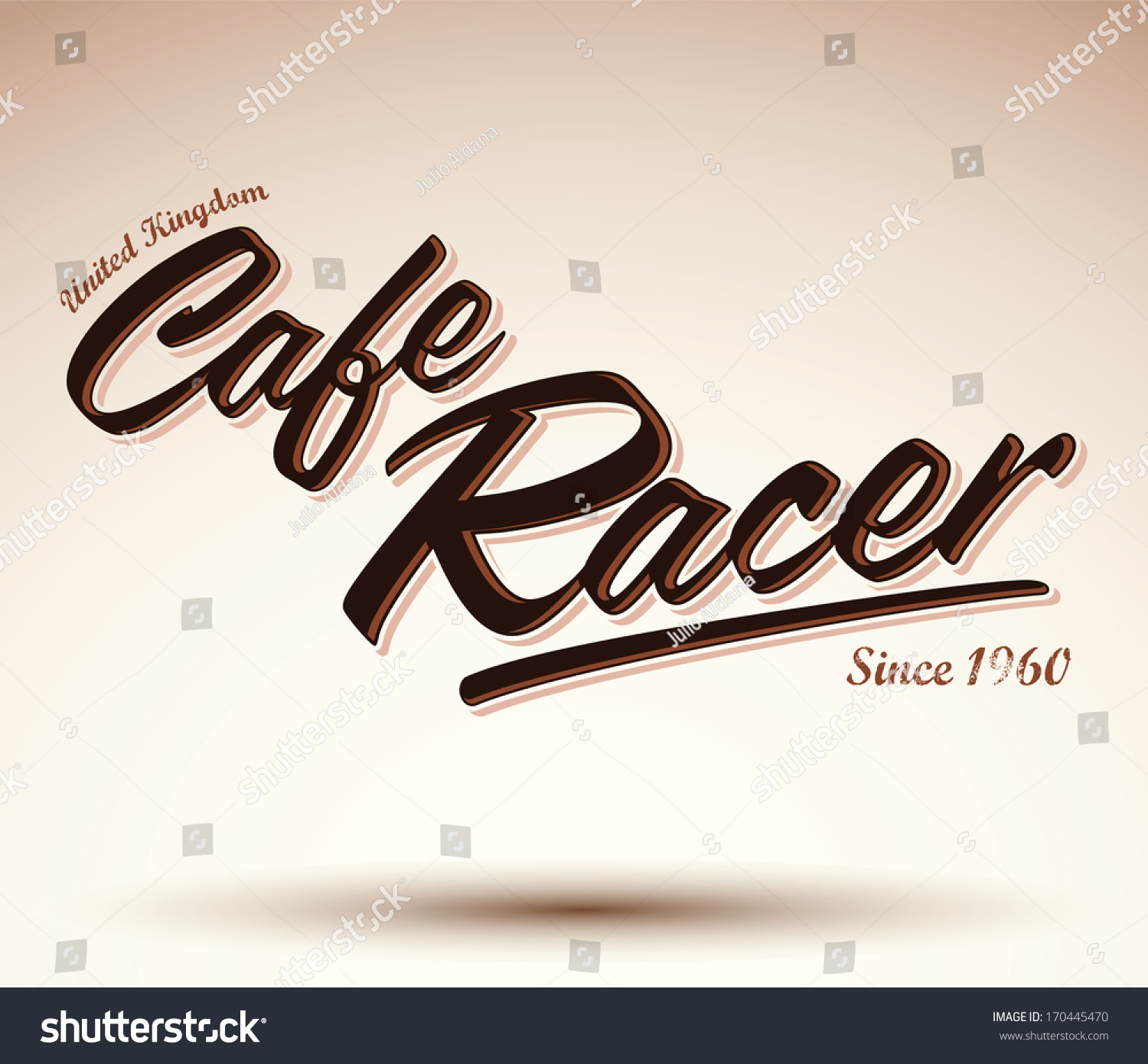 Cafe Racer Vector Lettering : image vectorielle de stock (libre de ...