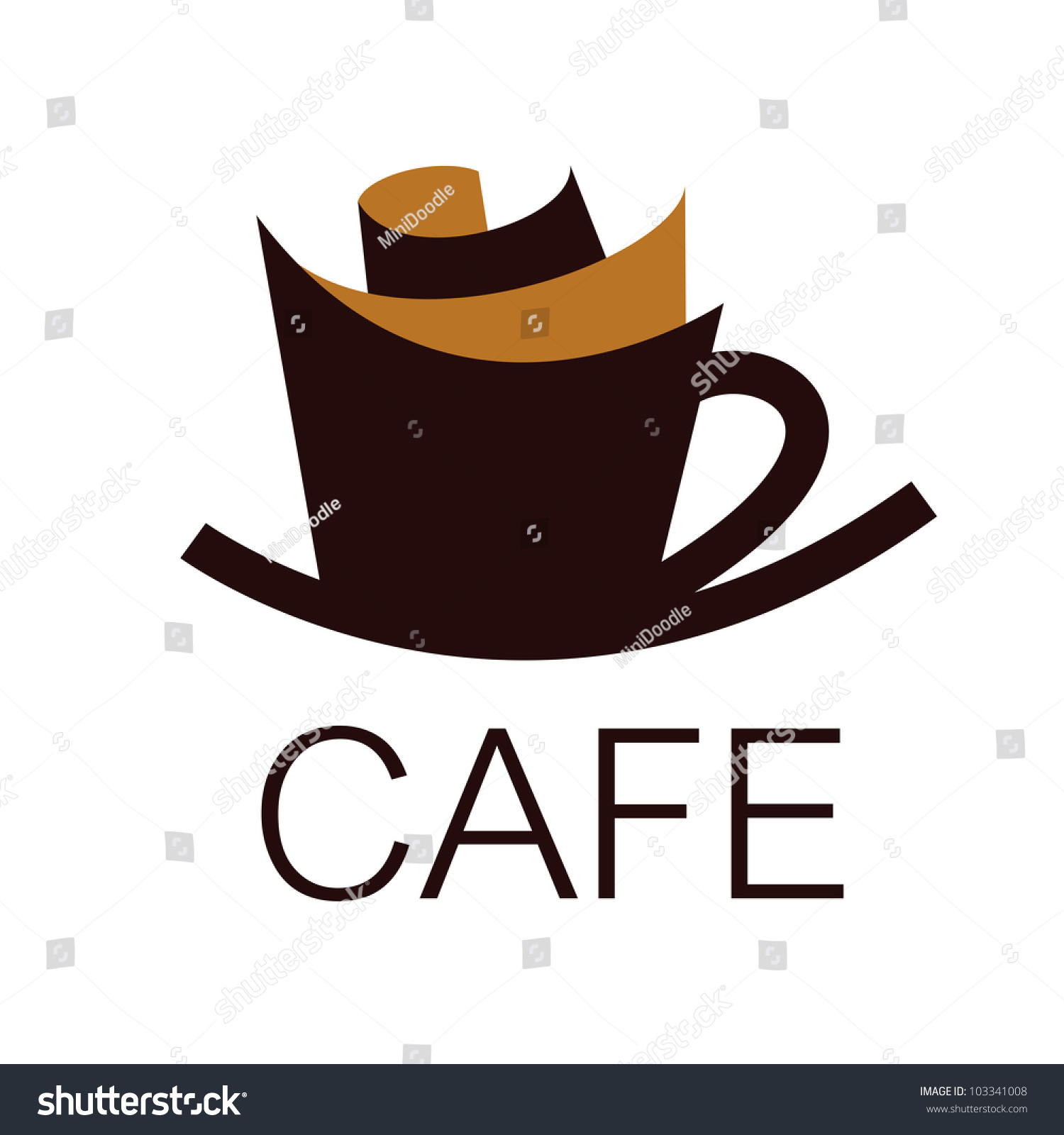 Cafe Sign Stock Vector Illustration 103341008 : Shutterstock