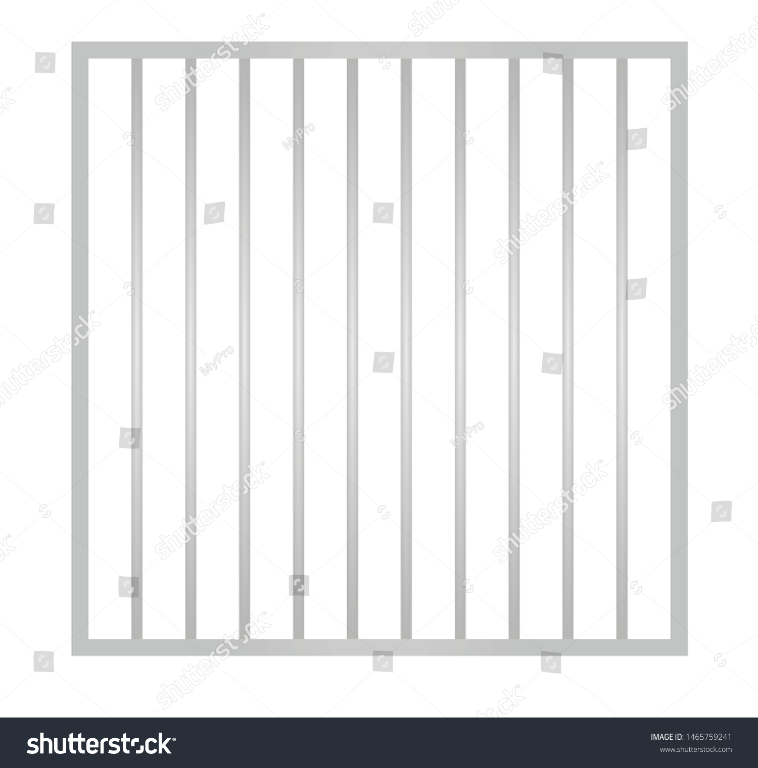 Cage Metal Bars Vector Illustration Stock Vector (Royalty Free) 1465759241