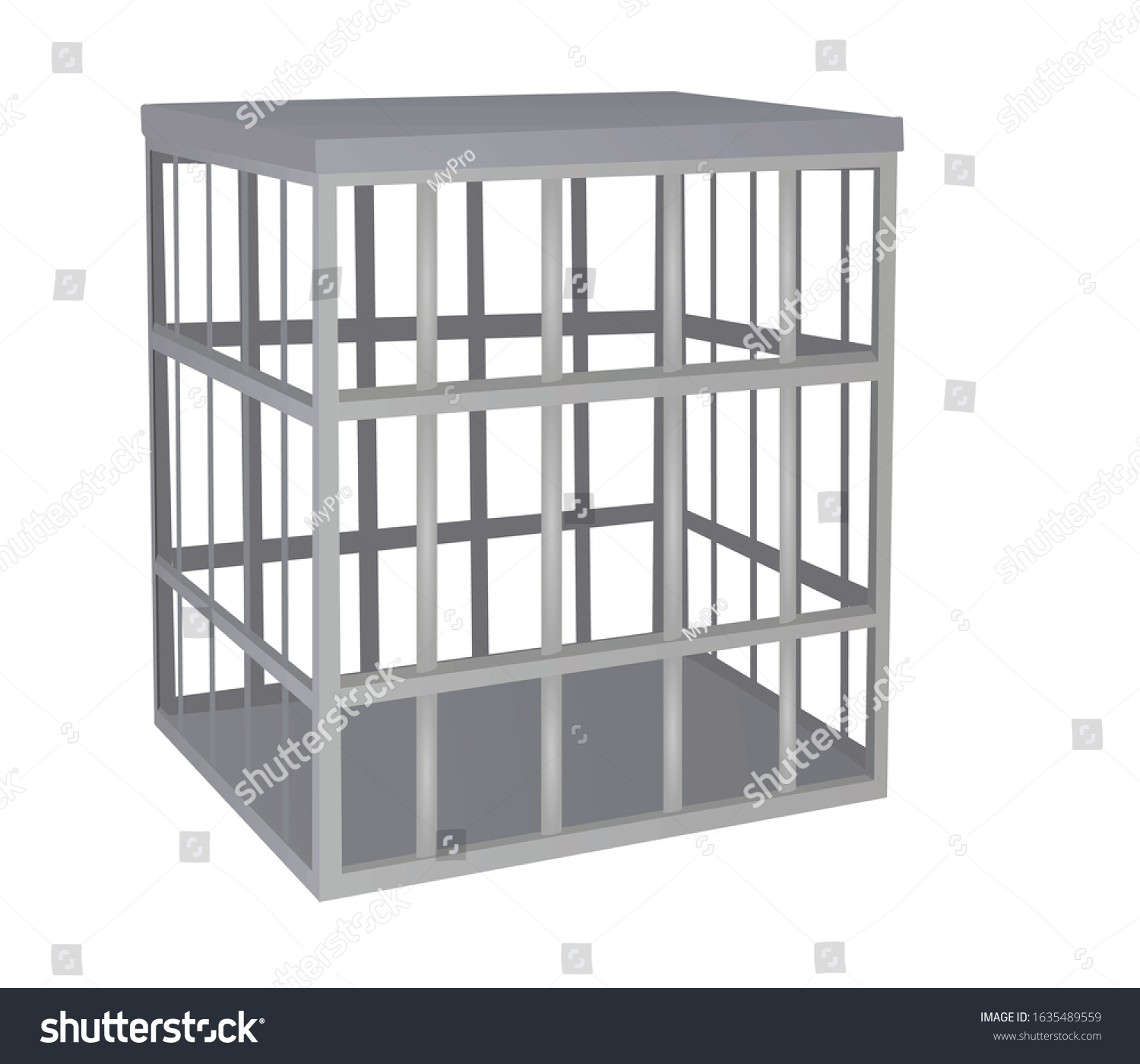Cage Metal Bars Vector Illustration Stock Vector (Royalty Free ...