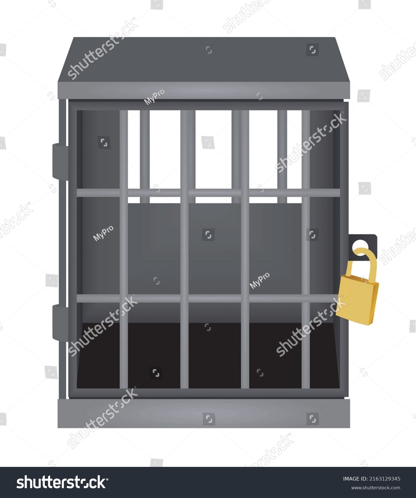 Cage Metal Bars Vector Illustration Stock Vector (Royalty Free ...