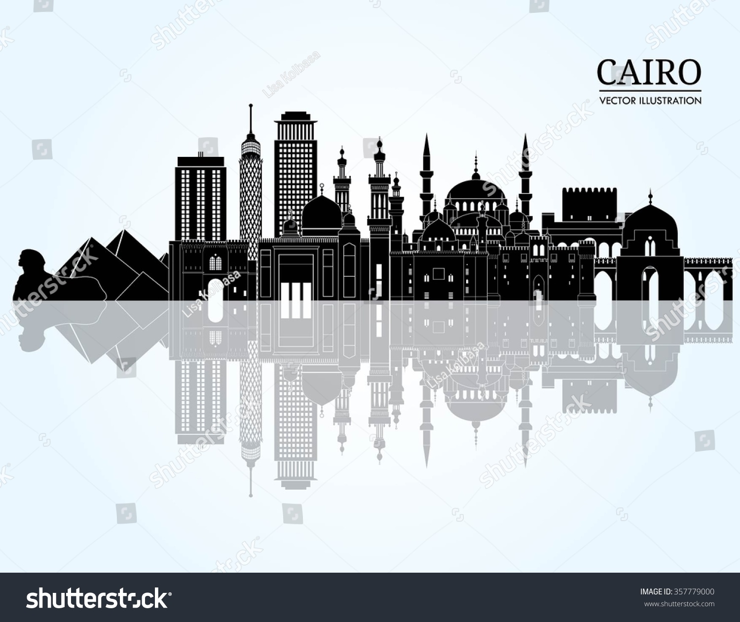 Cairo Detailed Skyline Vector Illustration Stock Vector (Royalty Free ...