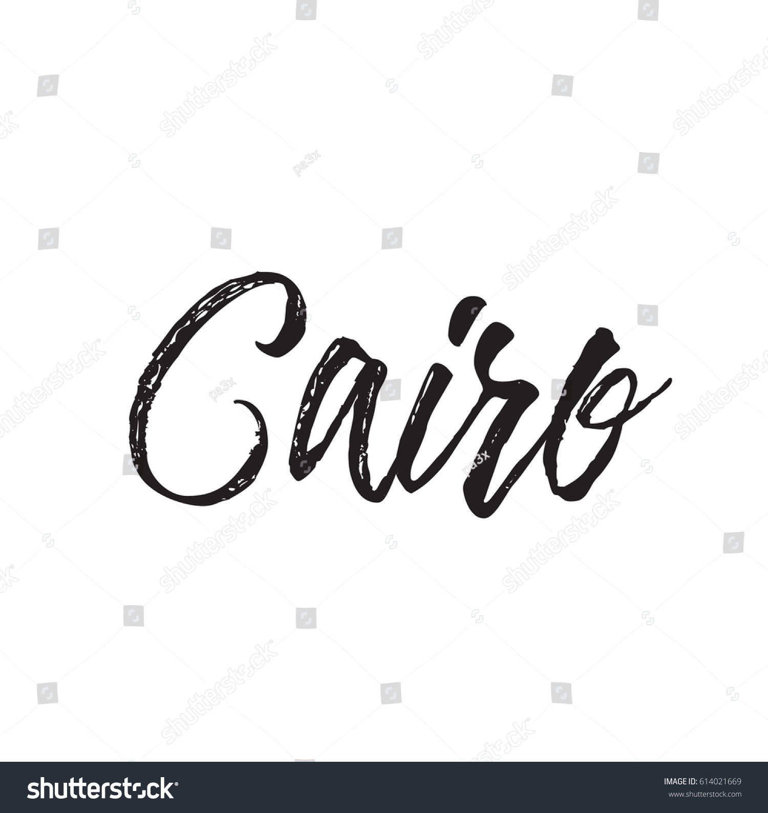 Cairo Text Design Vector Calligraphy Typography: vector de stock (libre ...