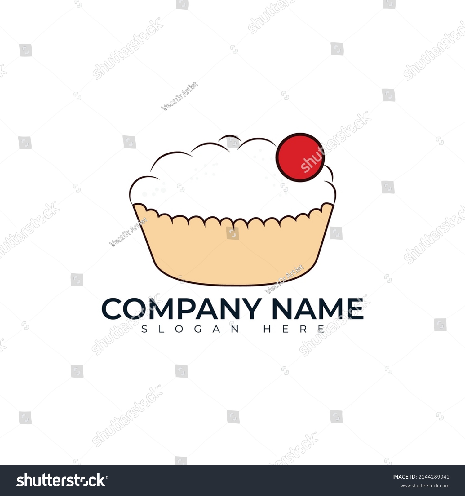 Cake Food Logo Vector Design Stock Vector (Royalty Free) 2144289041 ...