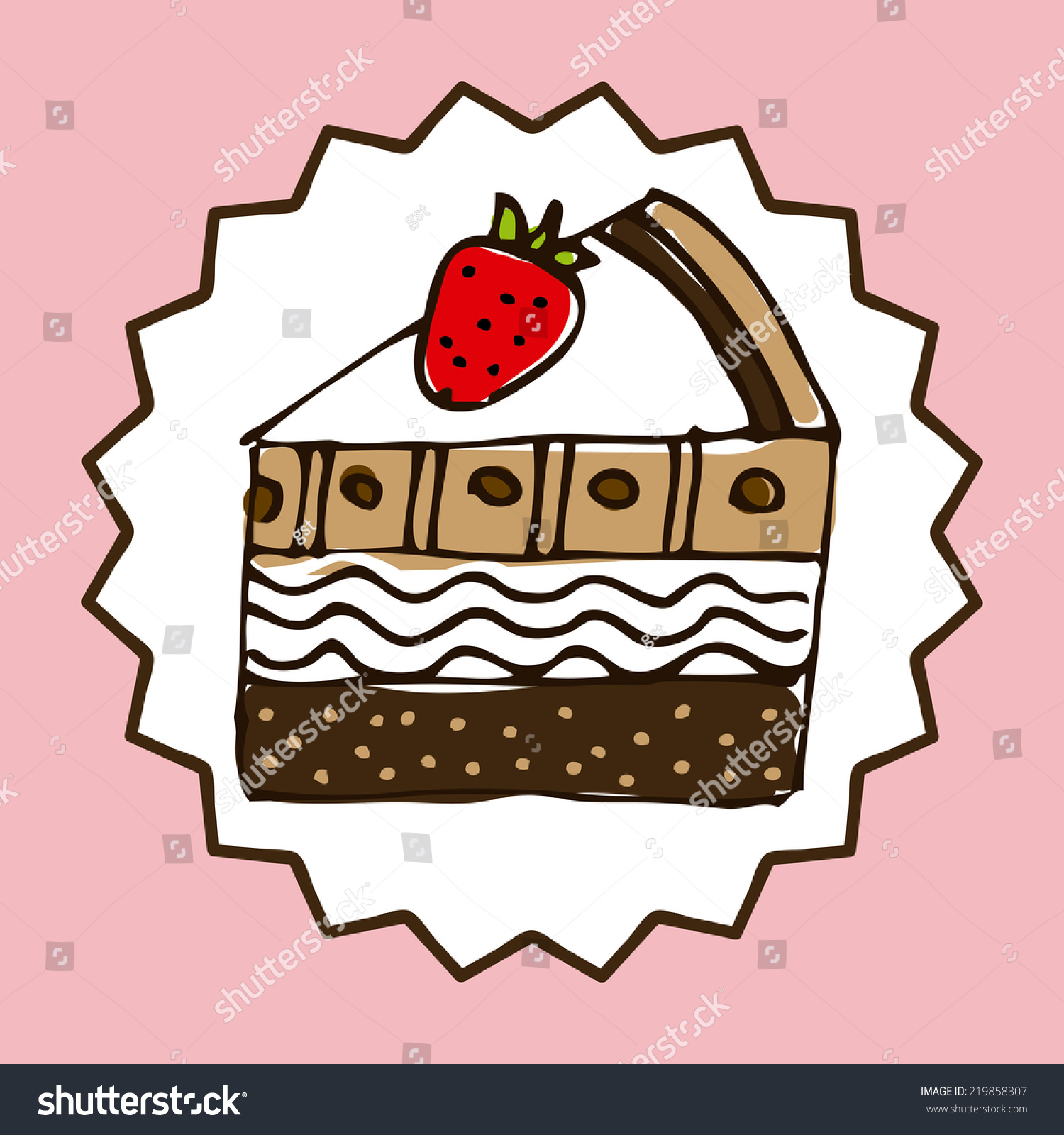 Cake Graphic Design Vector Illustration Stock Vector (Royalty Free ...