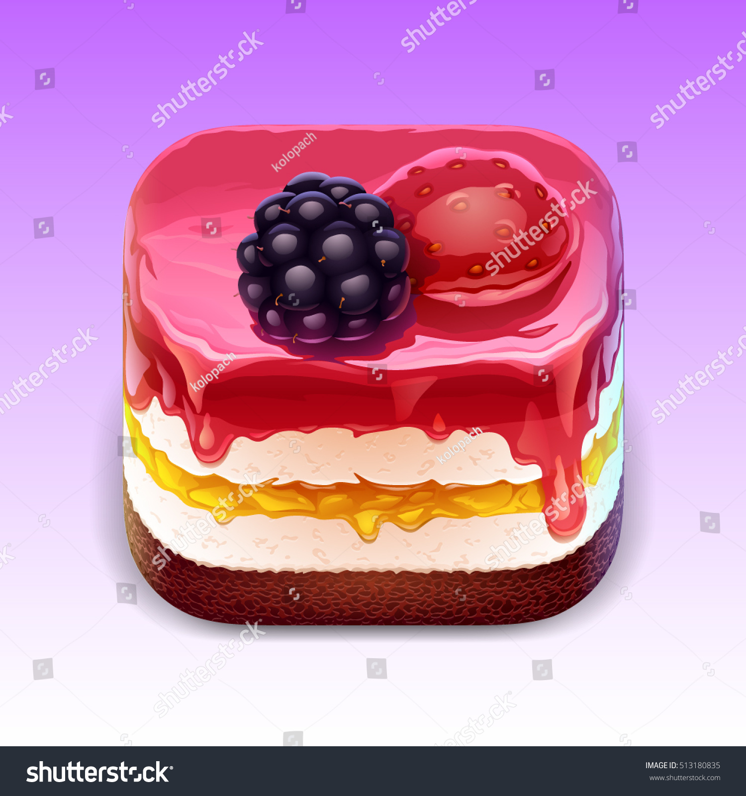 Cake Ios App Icon Stock Vector (Royalty Free) 513180835