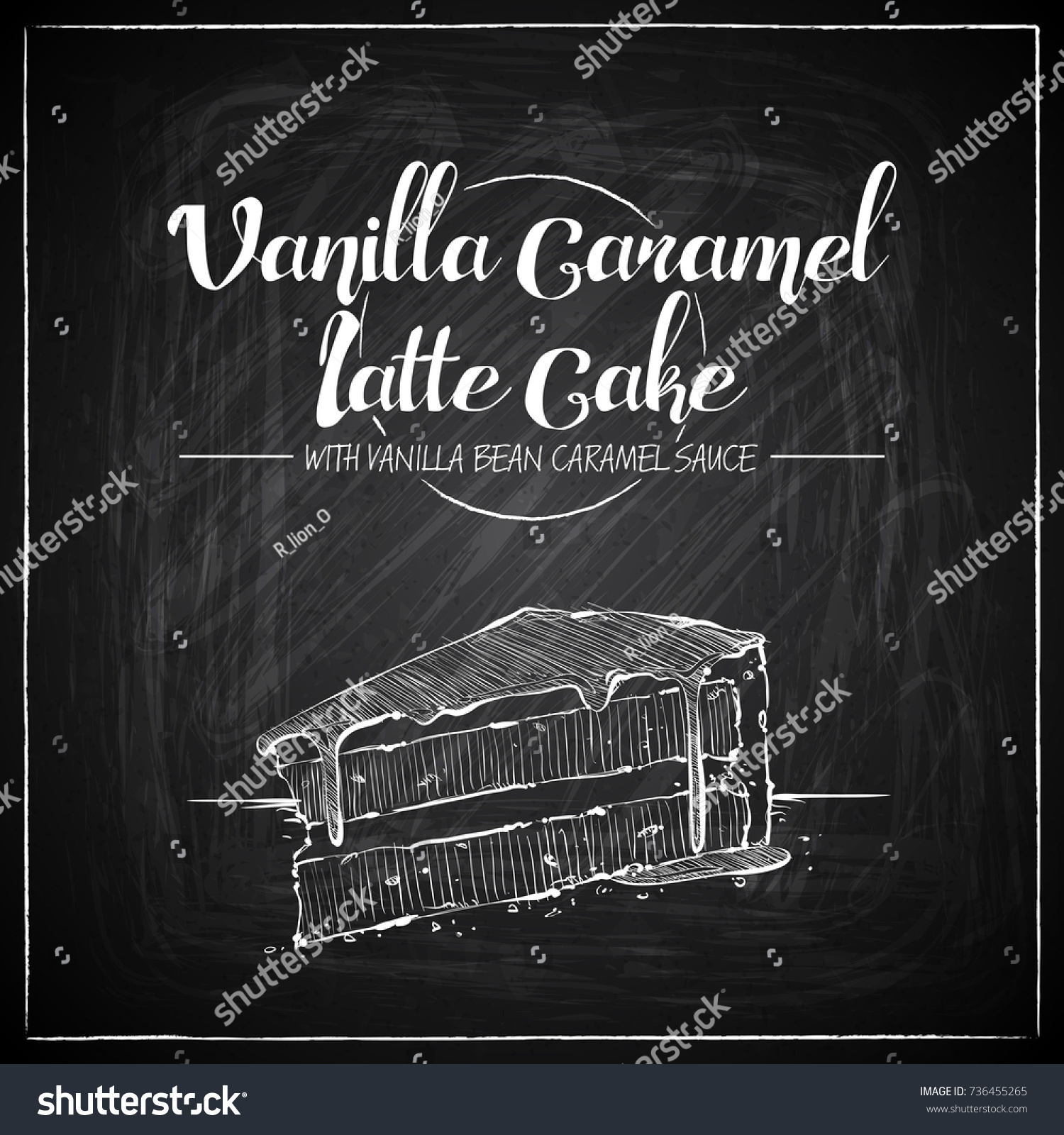 Cake On Chalkboard Vector Collection Stock Vector (Royalty Free ...