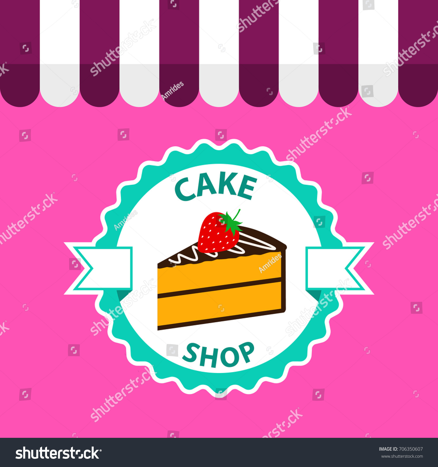 Cake Shop Logo Design Stock Vector (Royalty Free) 706350607