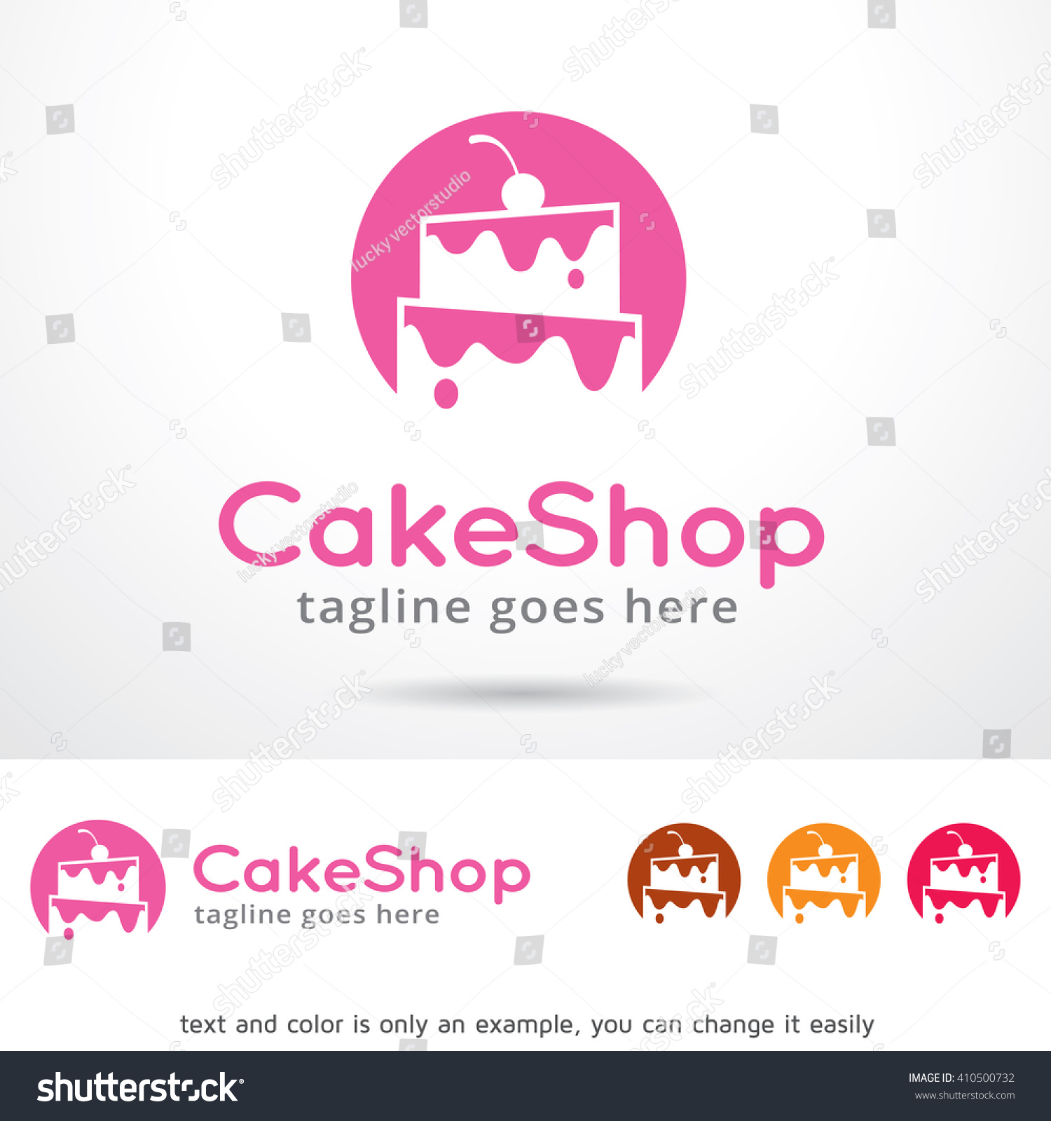 Cake Shop Logo Template Design Vector Stock Vector (Royalty Free) 410500732