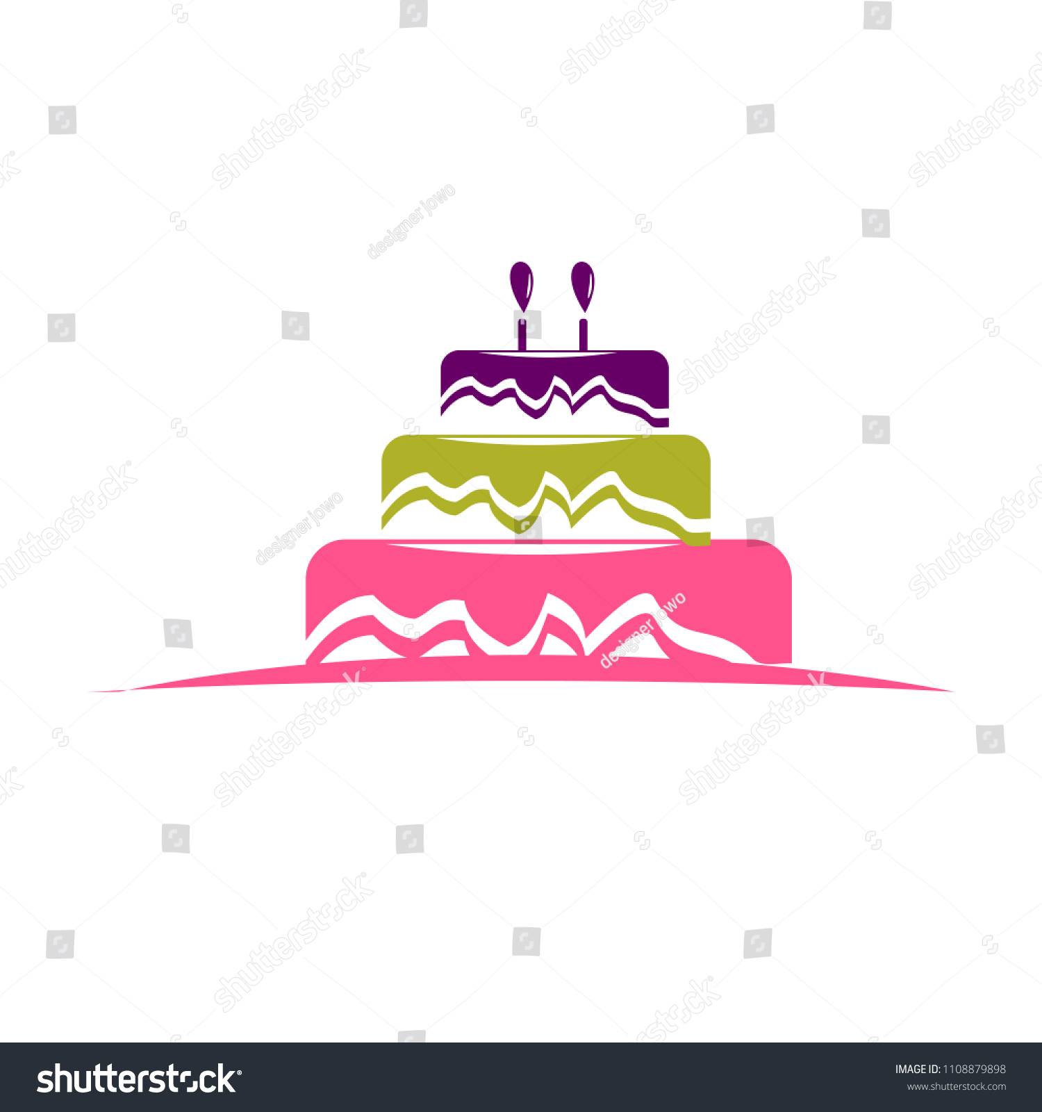Cake Sign Logo Vector Stock Vector (Royalty Free) 1108879898 | Shutterstock