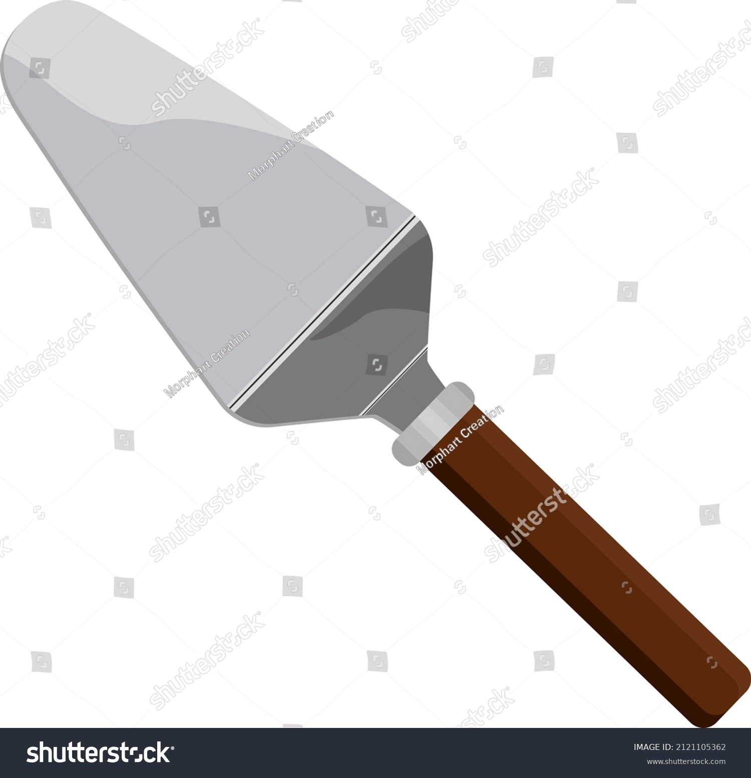 Cake Slice Spatula Illustration Vector On Stock Vector (Royalty Free ...
