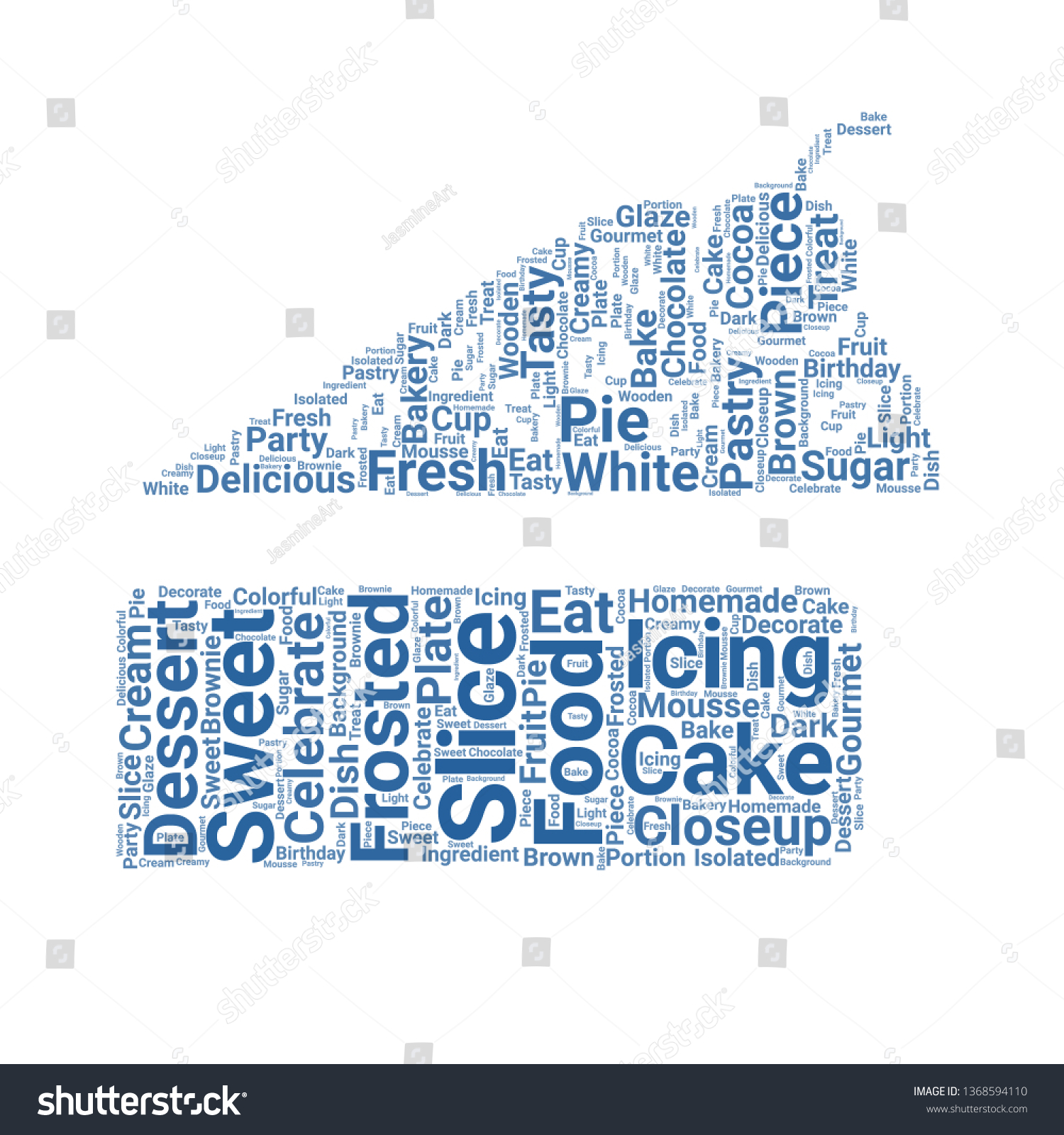 Cake Slice Word Cloud Tag Cloud Stock Vector (Royalty Free) 1368594110 ...