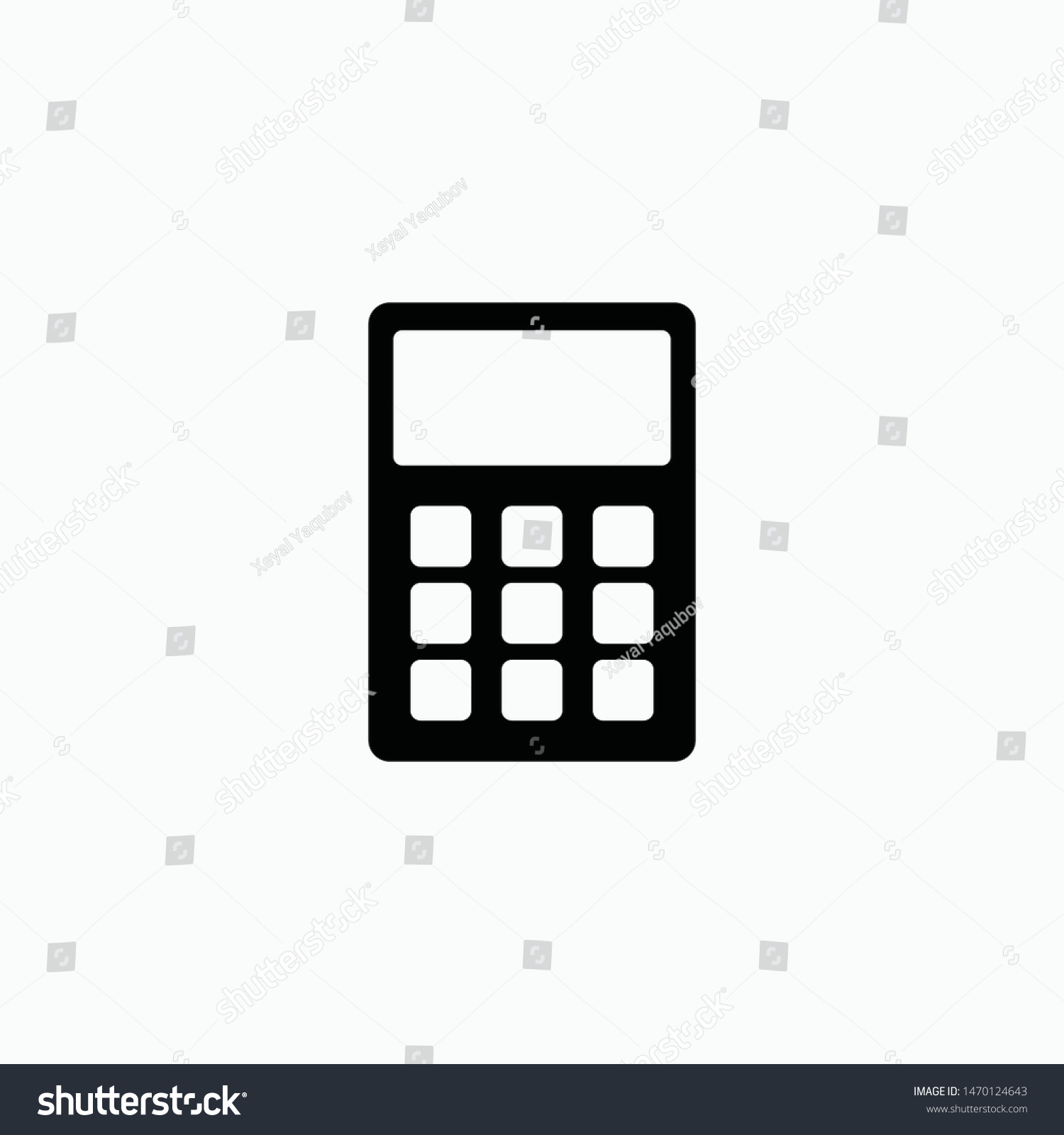 Calc Icon Vector Sign Symbol Isolated Stock Vector (Royalty Free ...