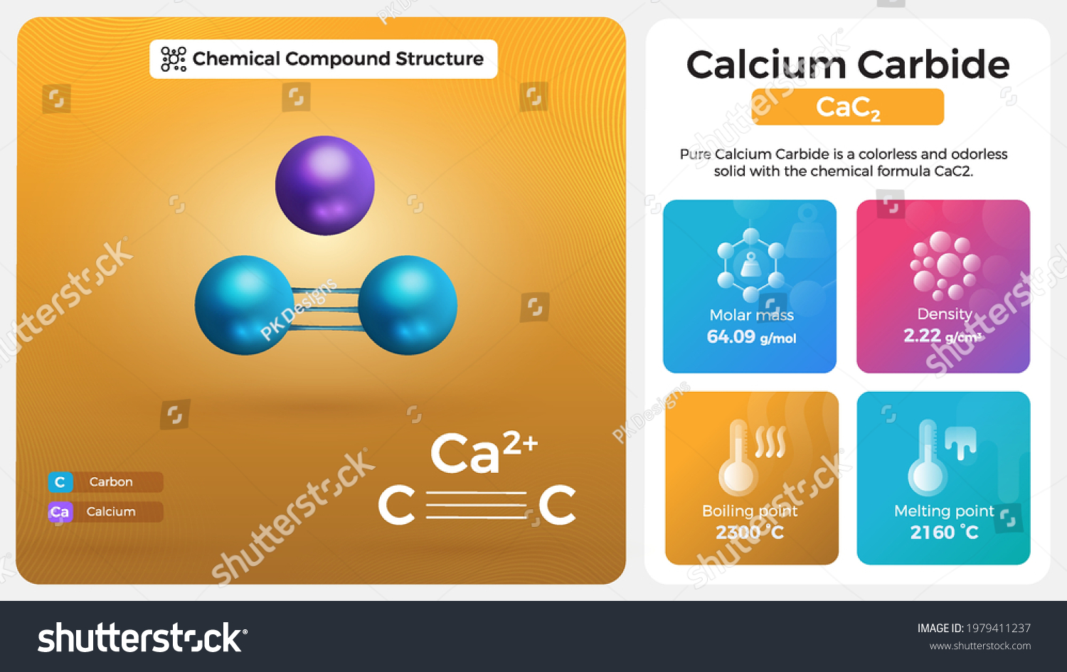 Calcium Carbide Properties Chemical Compound Structure Stock Vector ... Calcium Carbide Properties Chemical Compound Structure Stock Vector ...