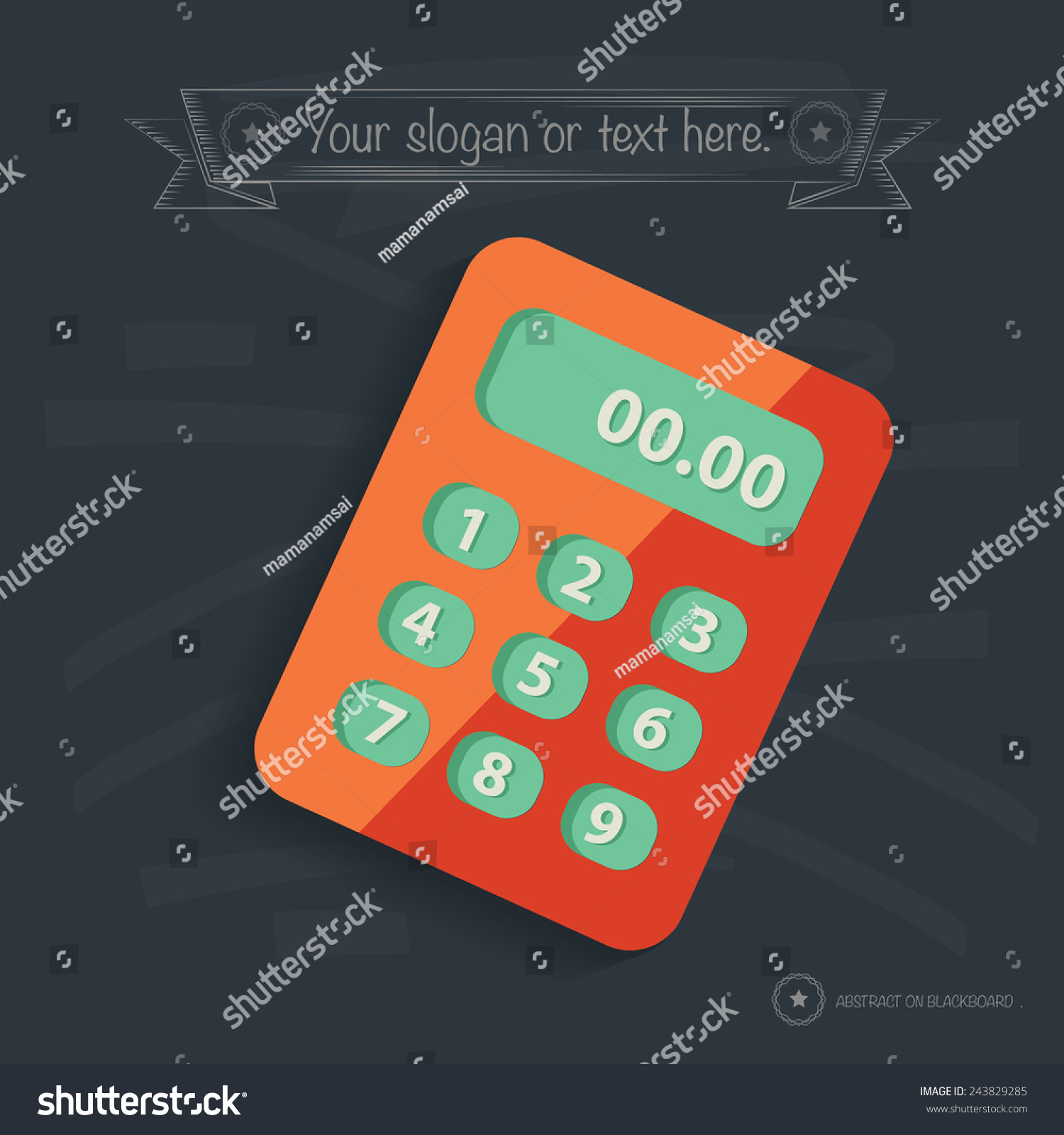 Calculate Design On Blackboard Backgroundclean Vector Stock Vector ...