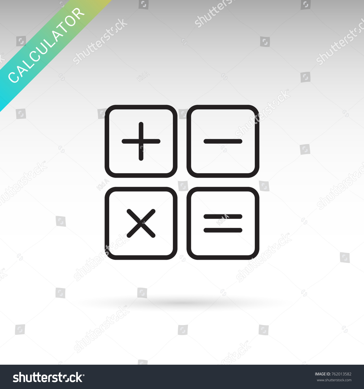 Calculation Thin Line Isolated Vector Simple Stock Vector (Royalty Free ...