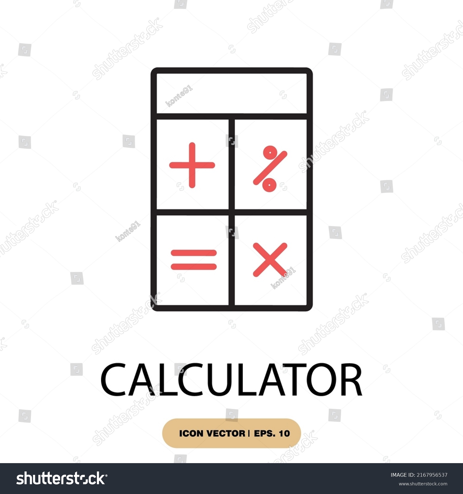 Calculator Icons Symbol Vector Elements Infographic Stock Vector ...