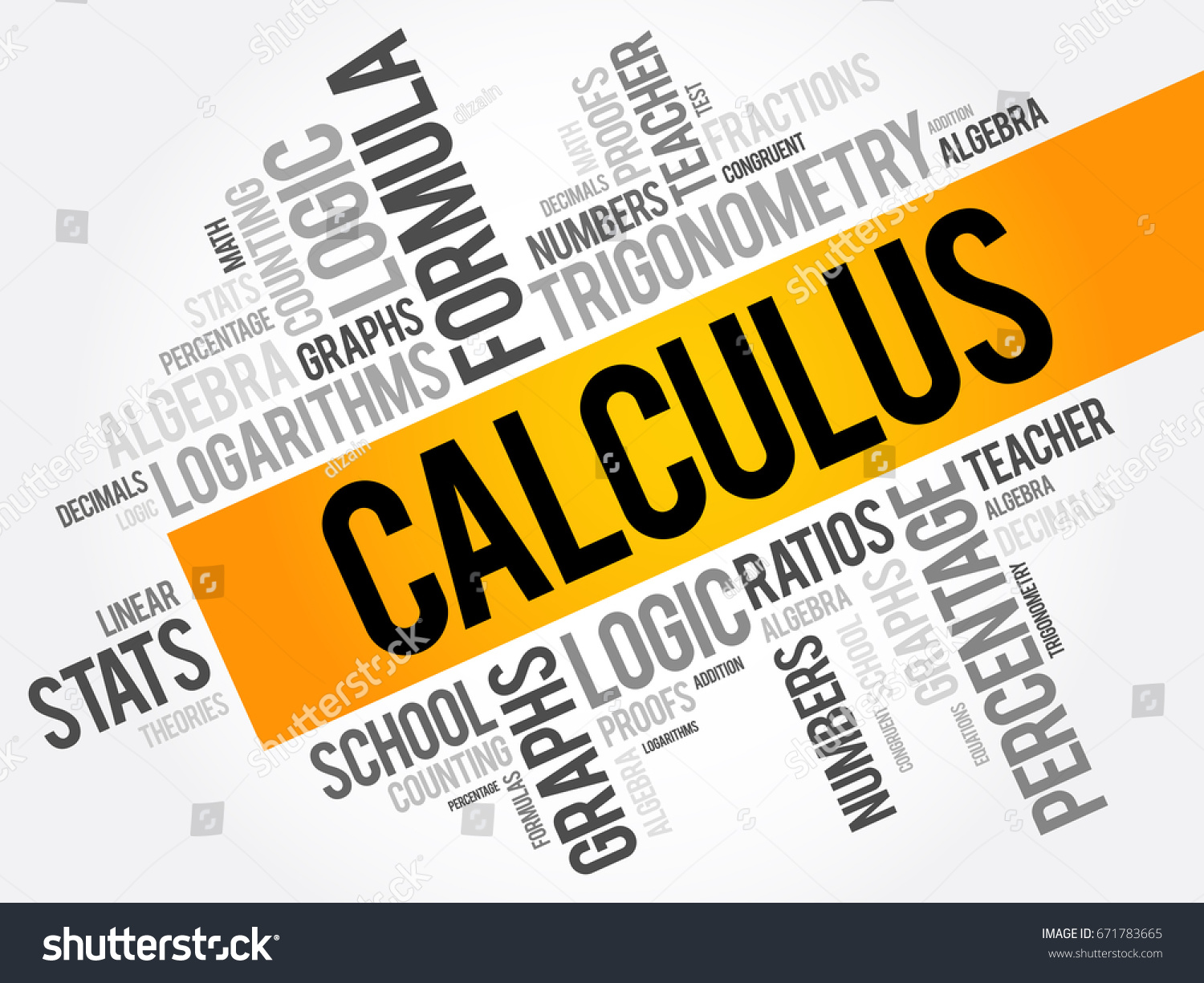 Calculus Word Cloud Collage Education Concept Stock Vector (Royalty ...
