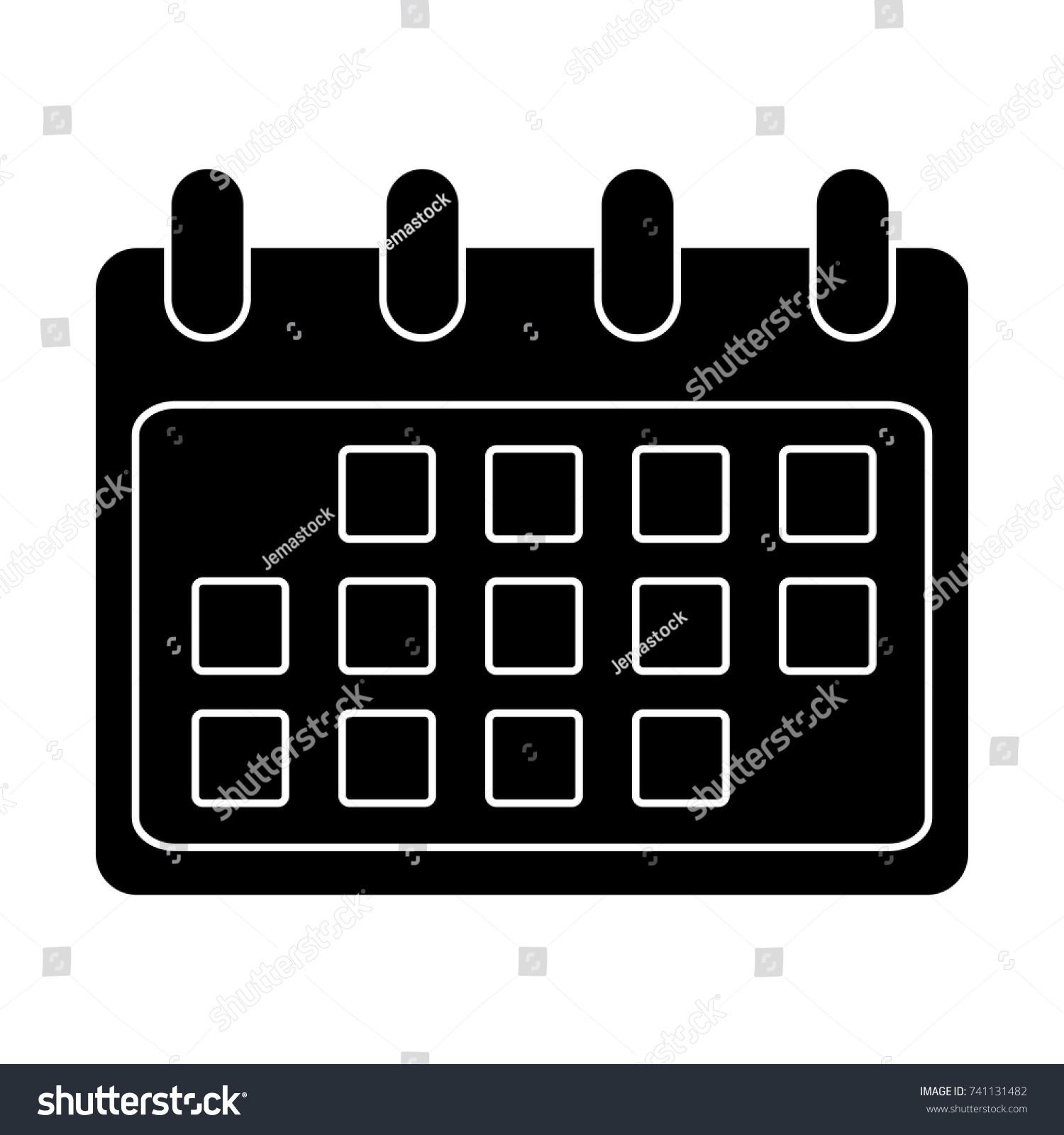 Calemdar Schedule Symbol Stock Vector (Royalty Free) 741131482 ...