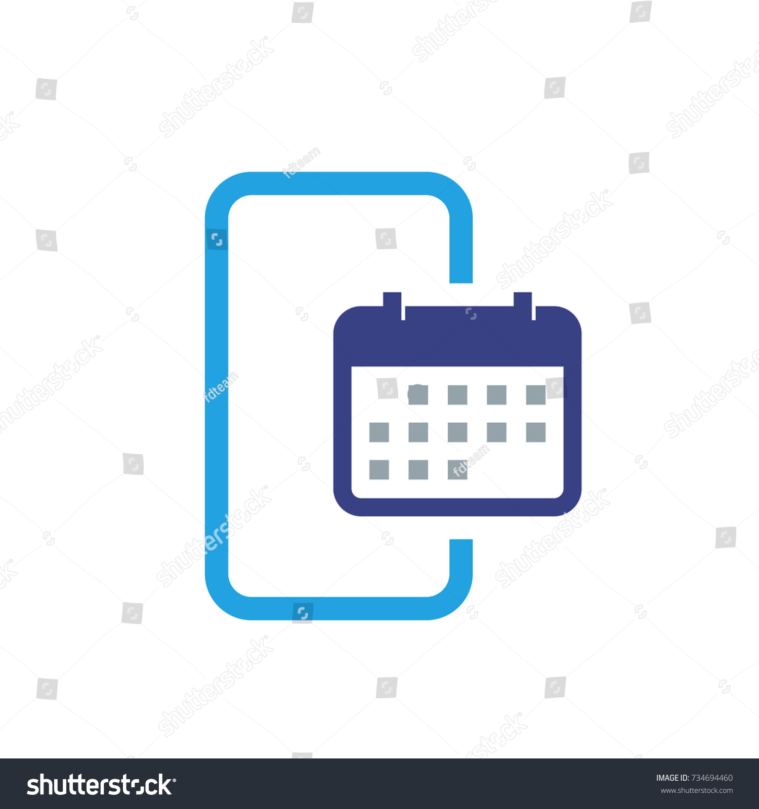 Calendar Logo Icon Element Stock Vector (Royalty Free) 734694460 ...