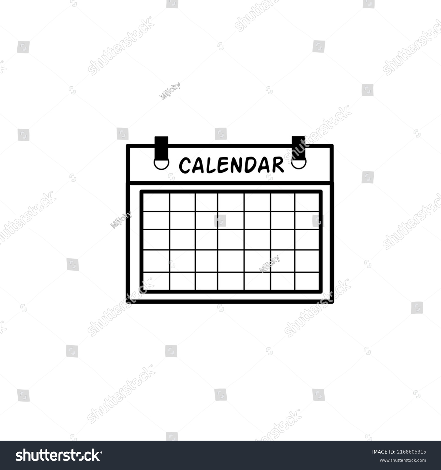 Calendar Sketch Vector On White Background Stock Vector (Royalty Free ...