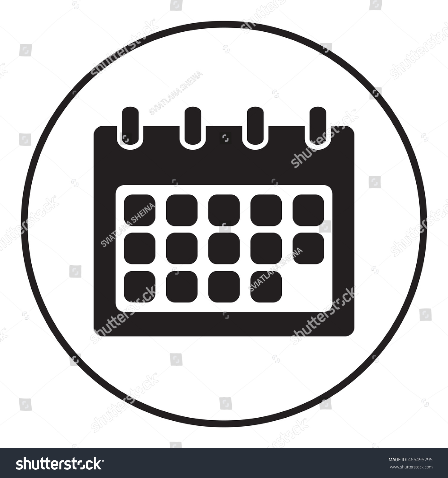 Calendar Symbol Icon Stock Vector (Royalty Free) 466495295 | Shutterstock