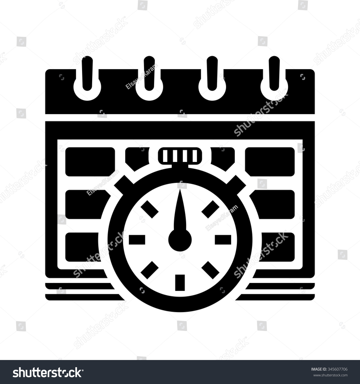 Calendar Time Management Stock Vector (Royalty Free) 345607706 ...