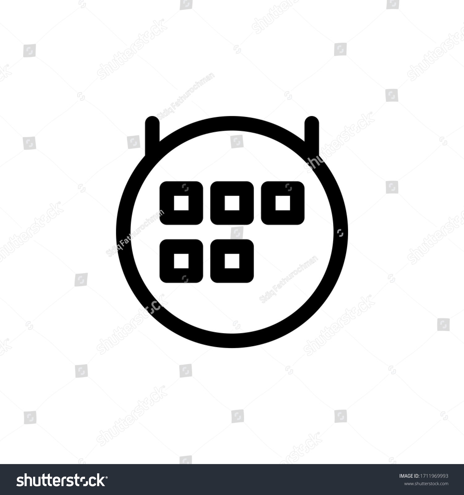 Calendar User Interface Outline Icon Logo Stock Vector (Royalty Free ...