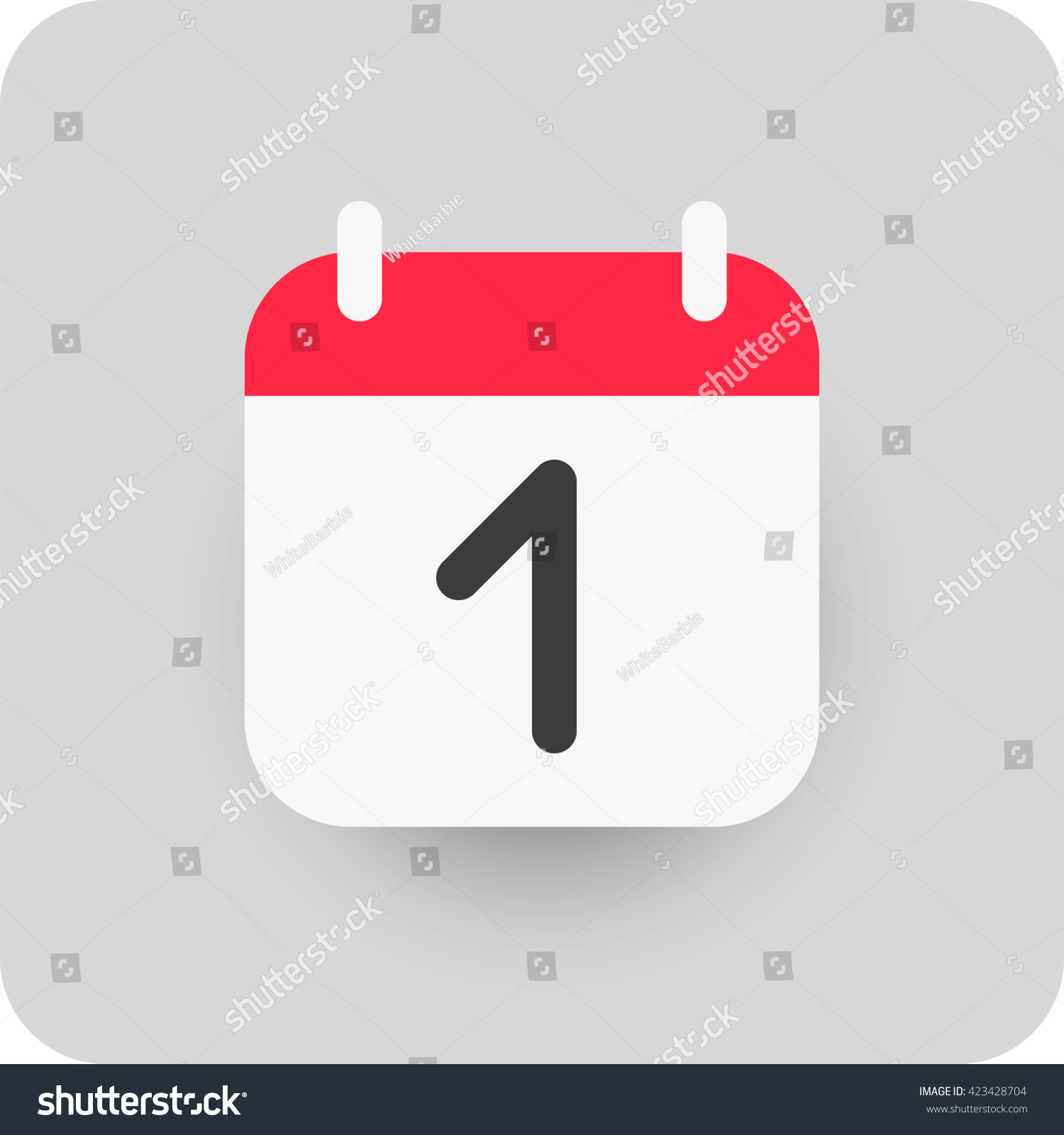 Calendar Vector Icon Simple Flat Calendar Stock Vector (Royalty Free ...