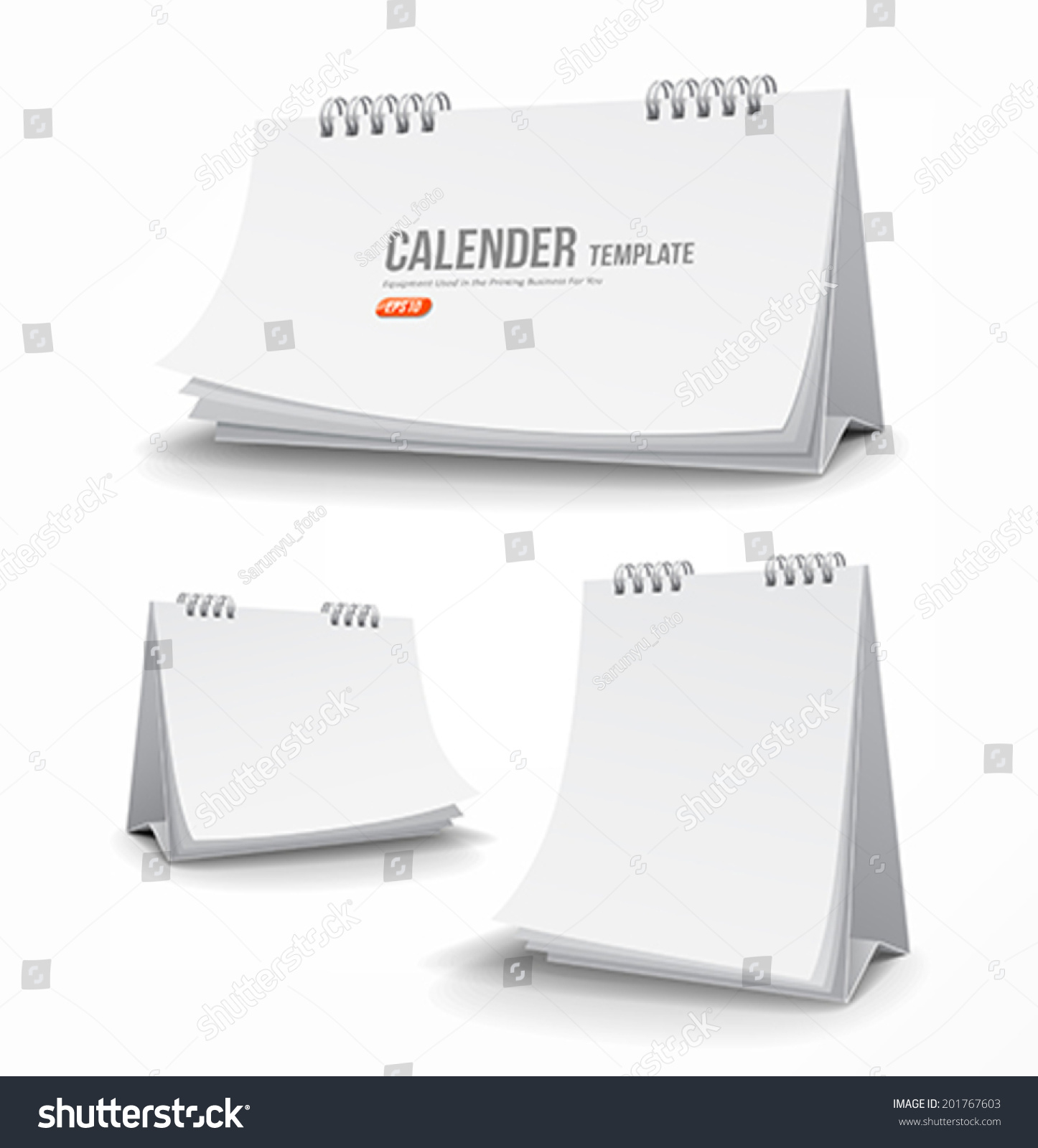 Calender Template Collections Design Background Vector Stock Vector ...