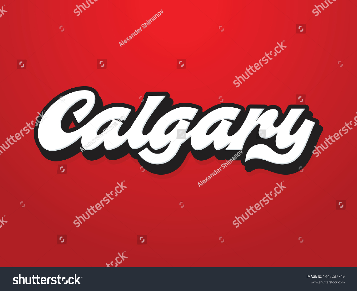 Calgary Vector Lettering Logo Design Element: vector de stock (libre de ...