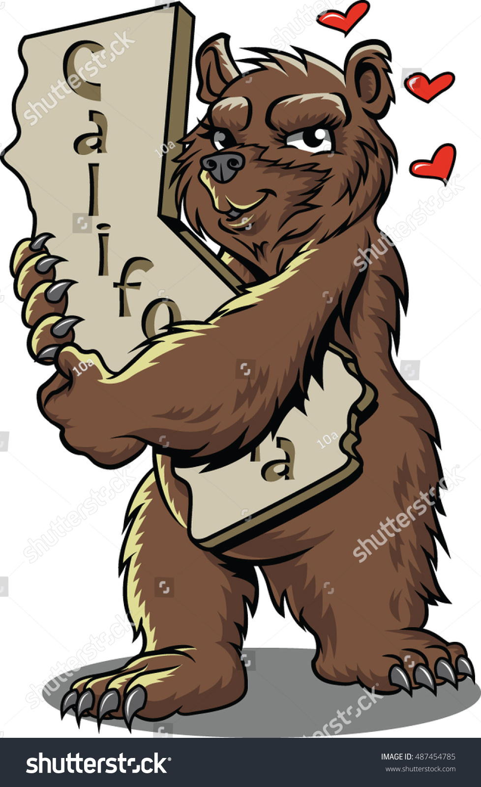 Cali_bear_female Stock Vector (Royalty Free) 487454785