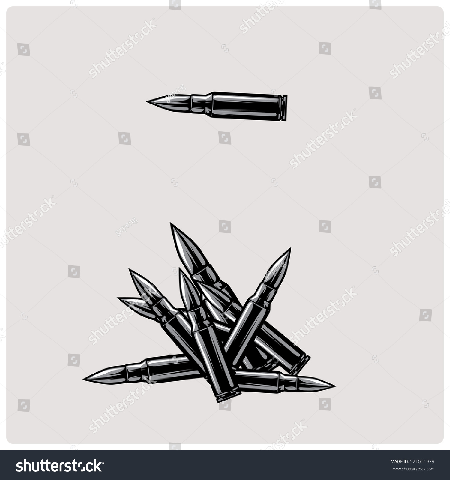Caliber Bullet Stock Vector (Royalty Free) 521001979
