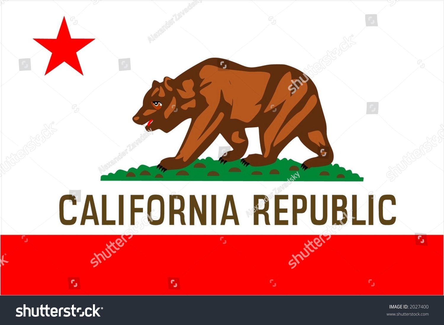 California Flag Stock Vector 2027400 - Shutterstock