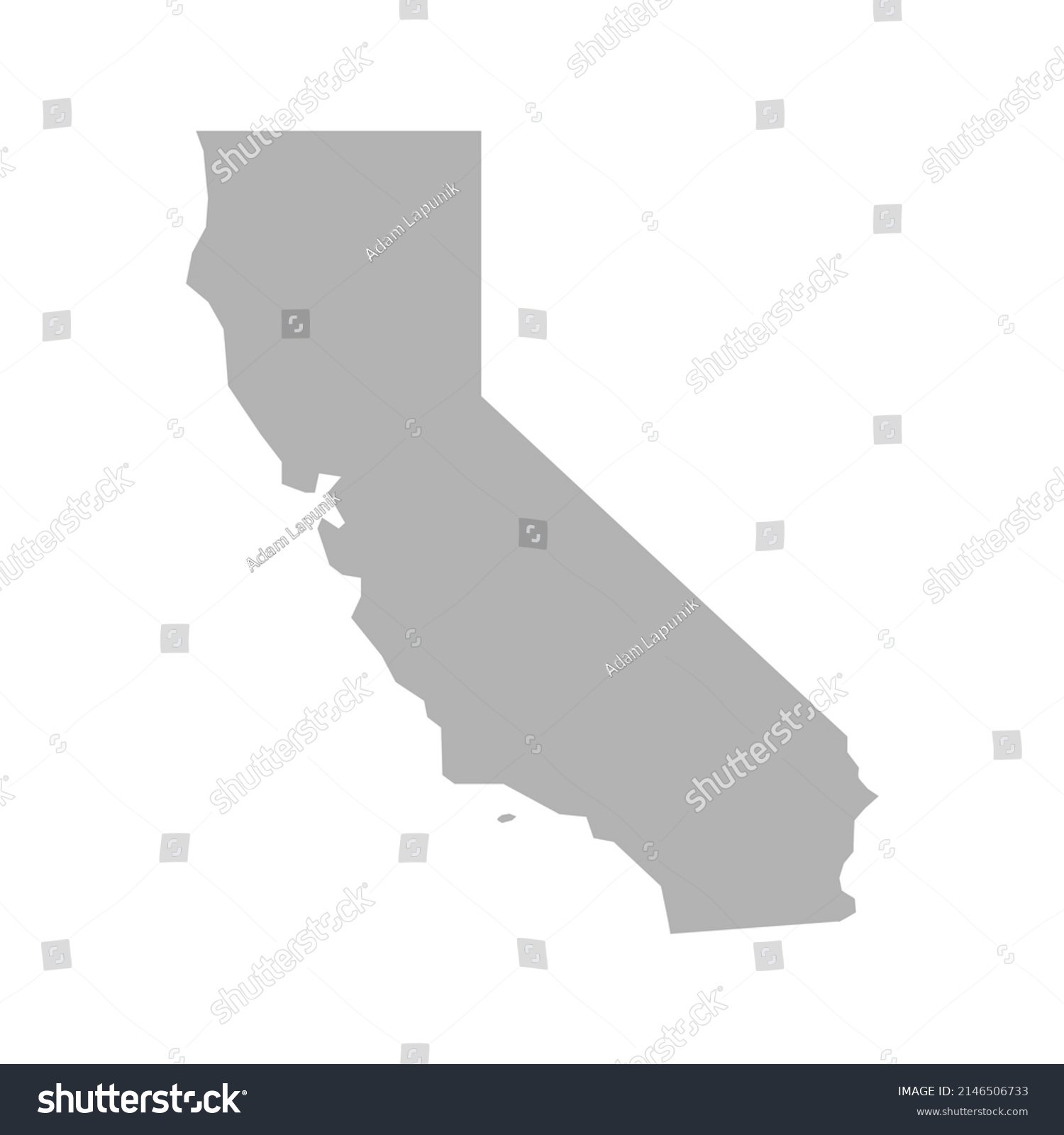 California Map Vector Icon On White Stock Vector (Royalty Free ...