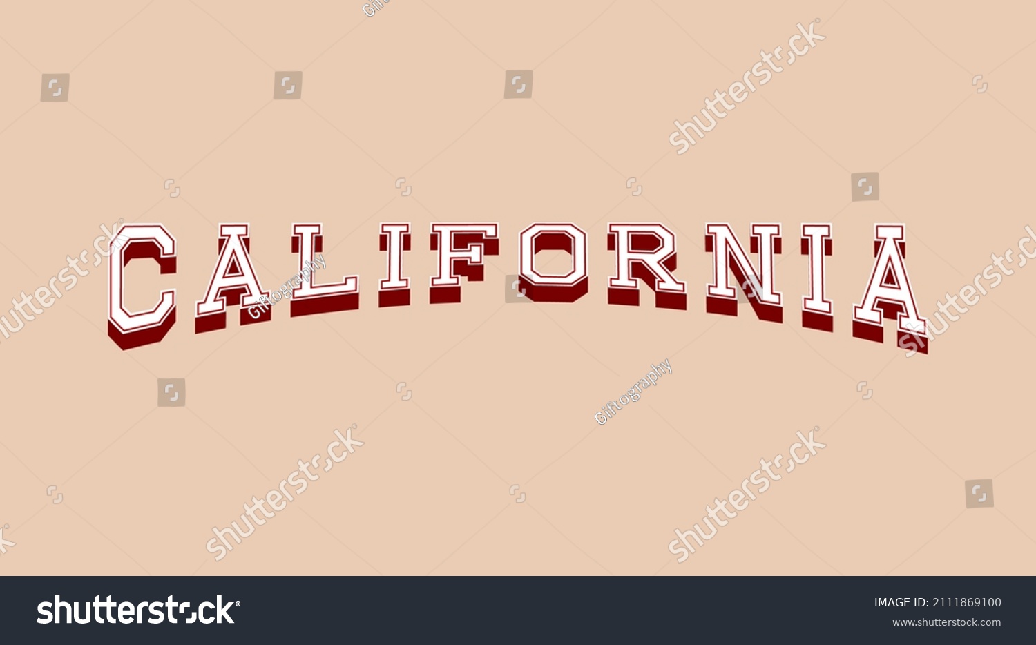 California Text 3d Isometric Effect Vector Stock Vector (Royalty Free ...