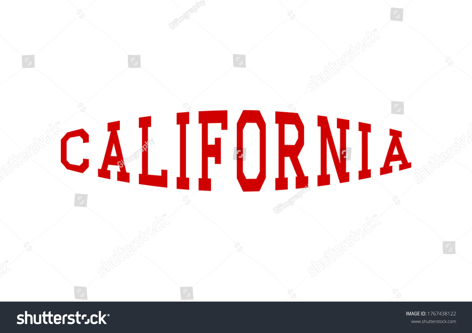 California Typography Design Elements Vector Illustration Stock Vector ...
