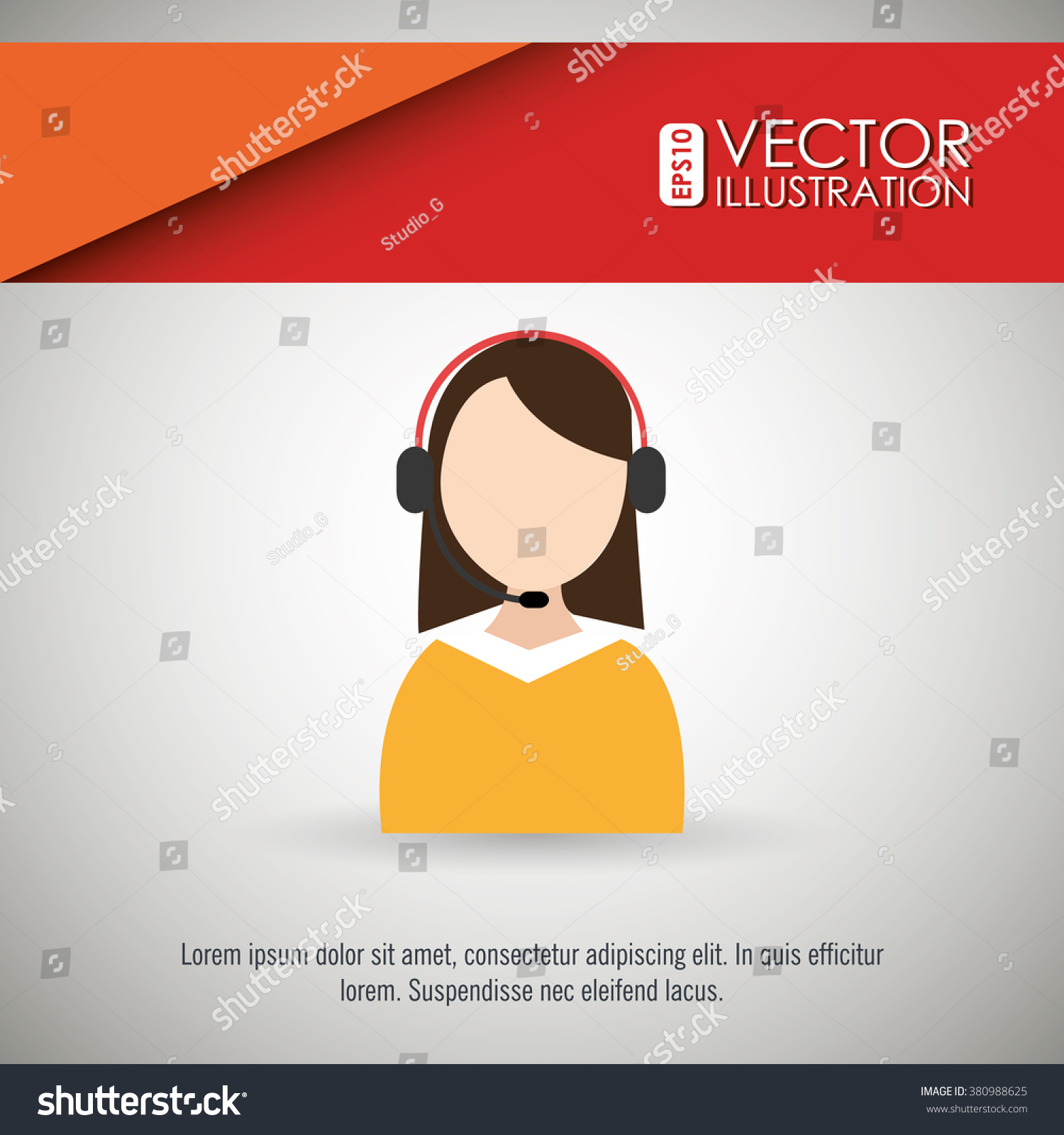 Call Center Agent Stock Vector (Royalty Free) 380988625